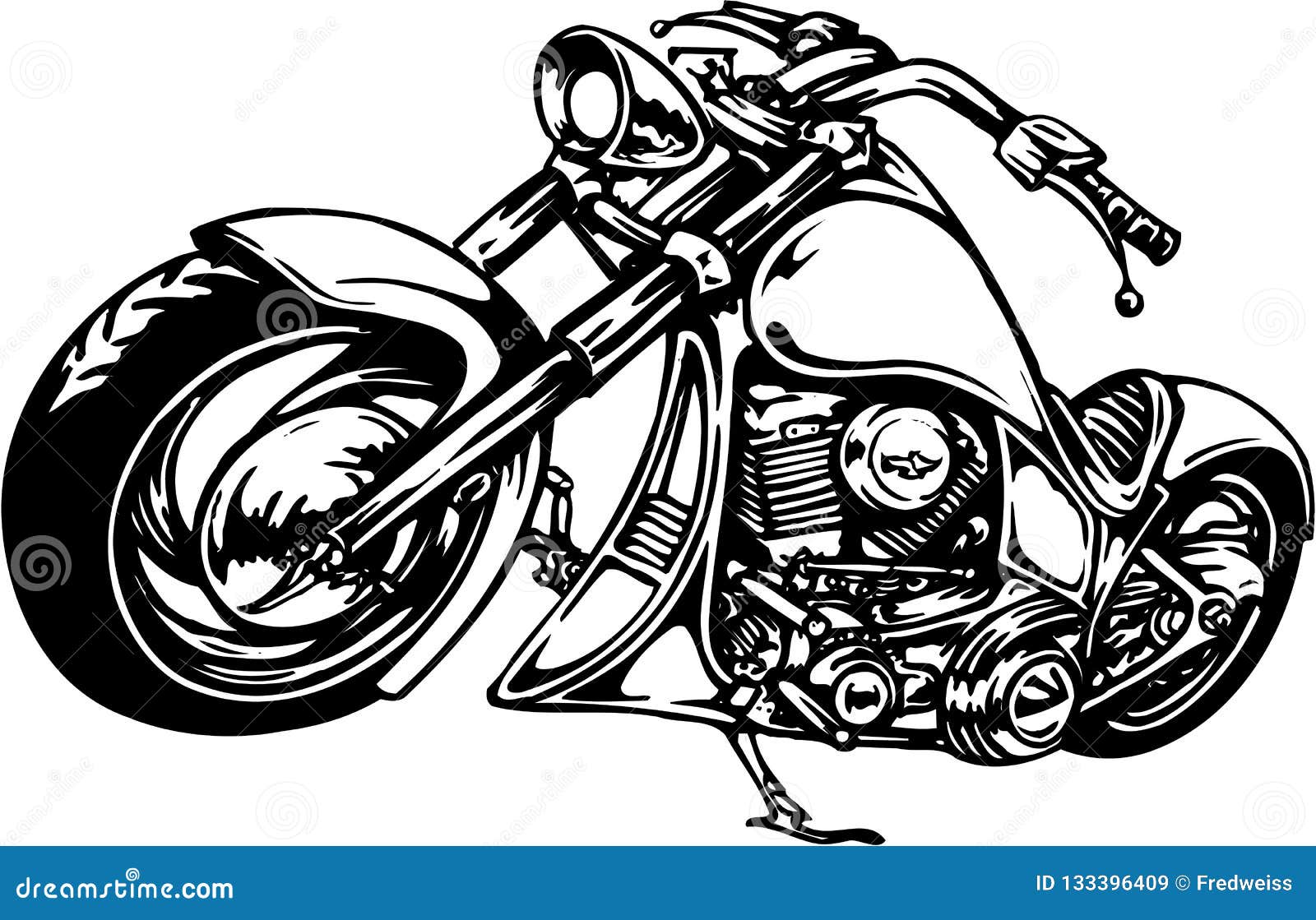 Motorcycle Hawg Cartoon Illustration | CartoonDealer.com #133396424