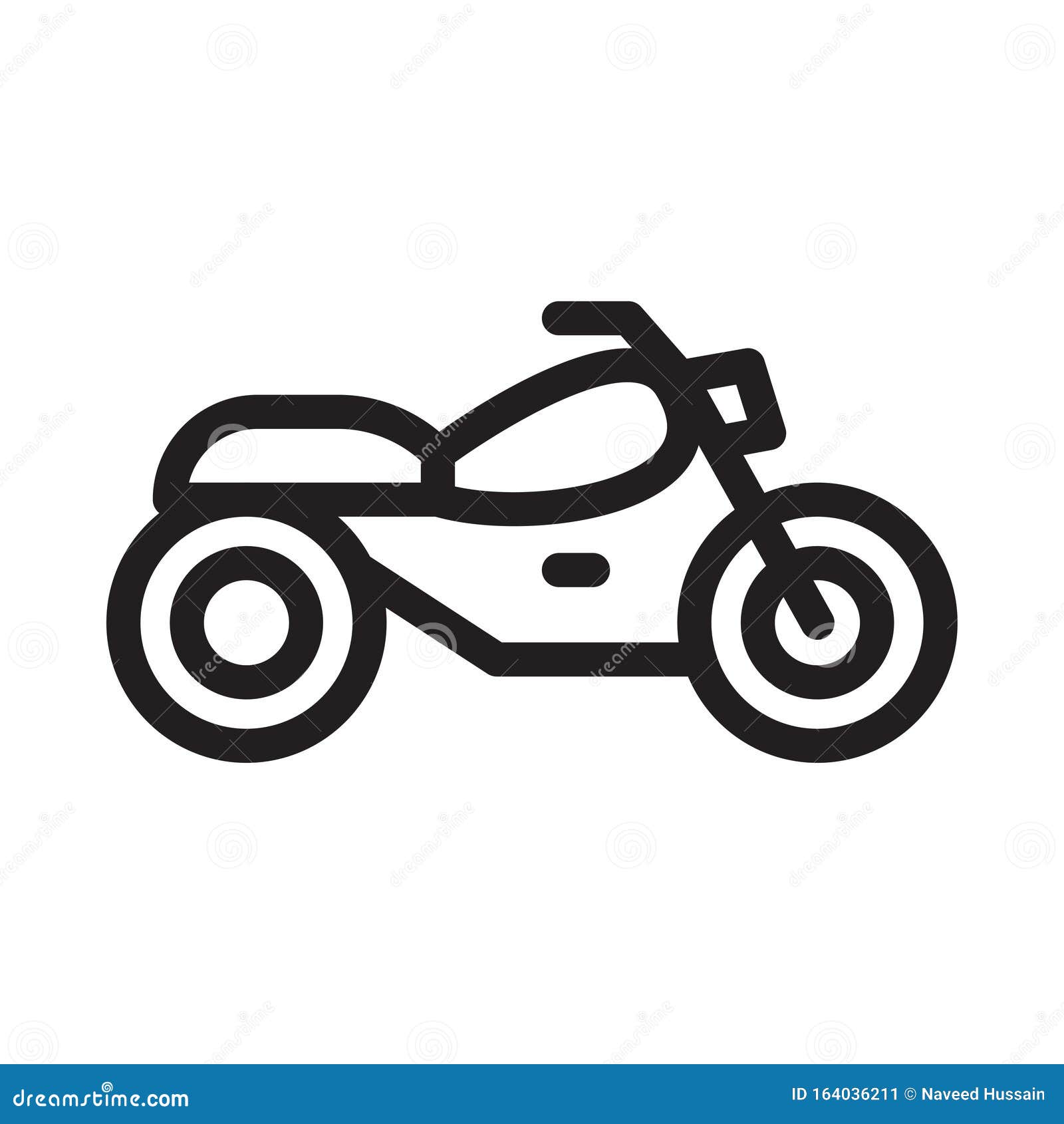 Motorcycle Vector Thin Line Icon Stock Vector - Illustration of pack ...