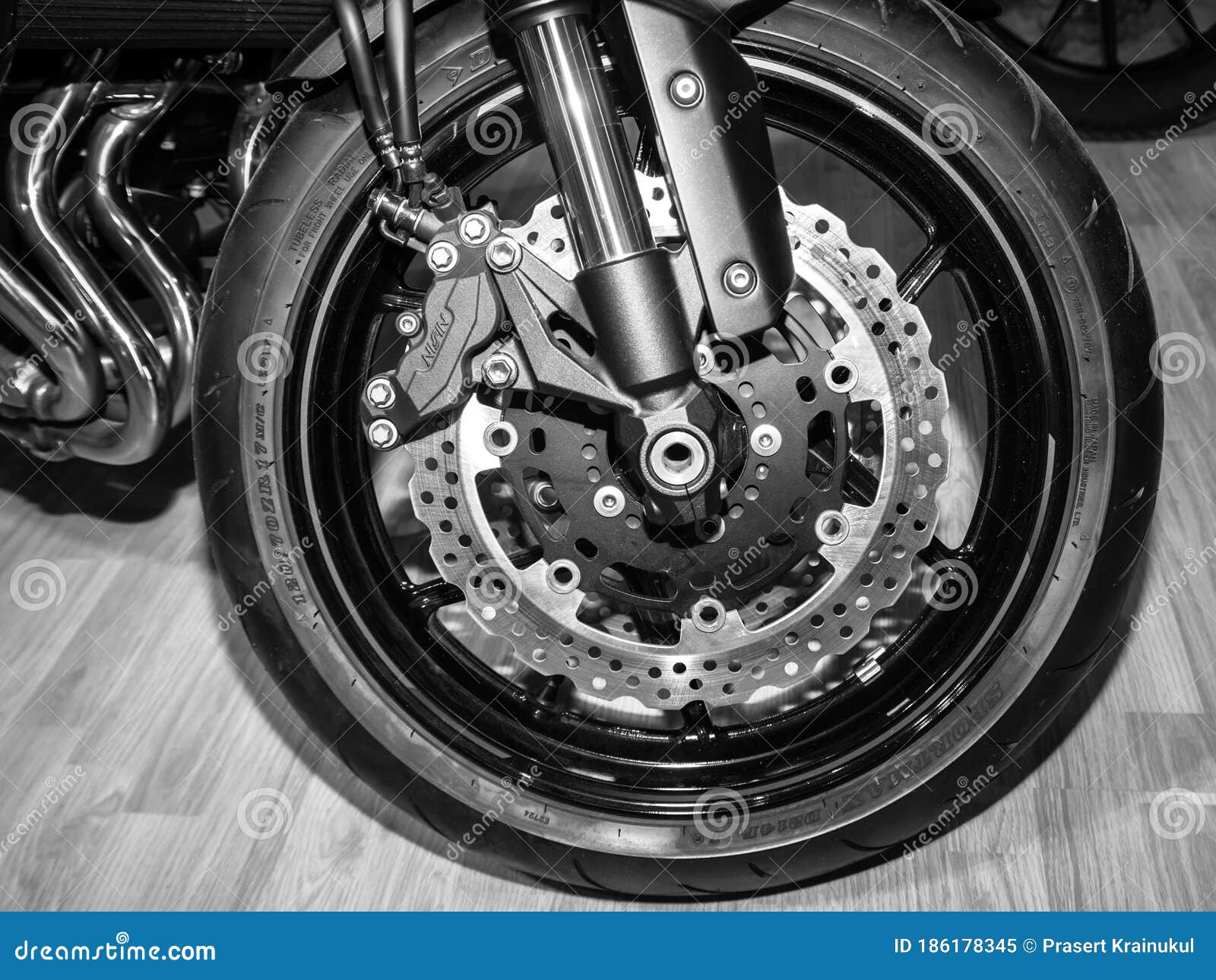 Motorcycle Wheel of Modern Motocycle Stock Image - Image of bike ...