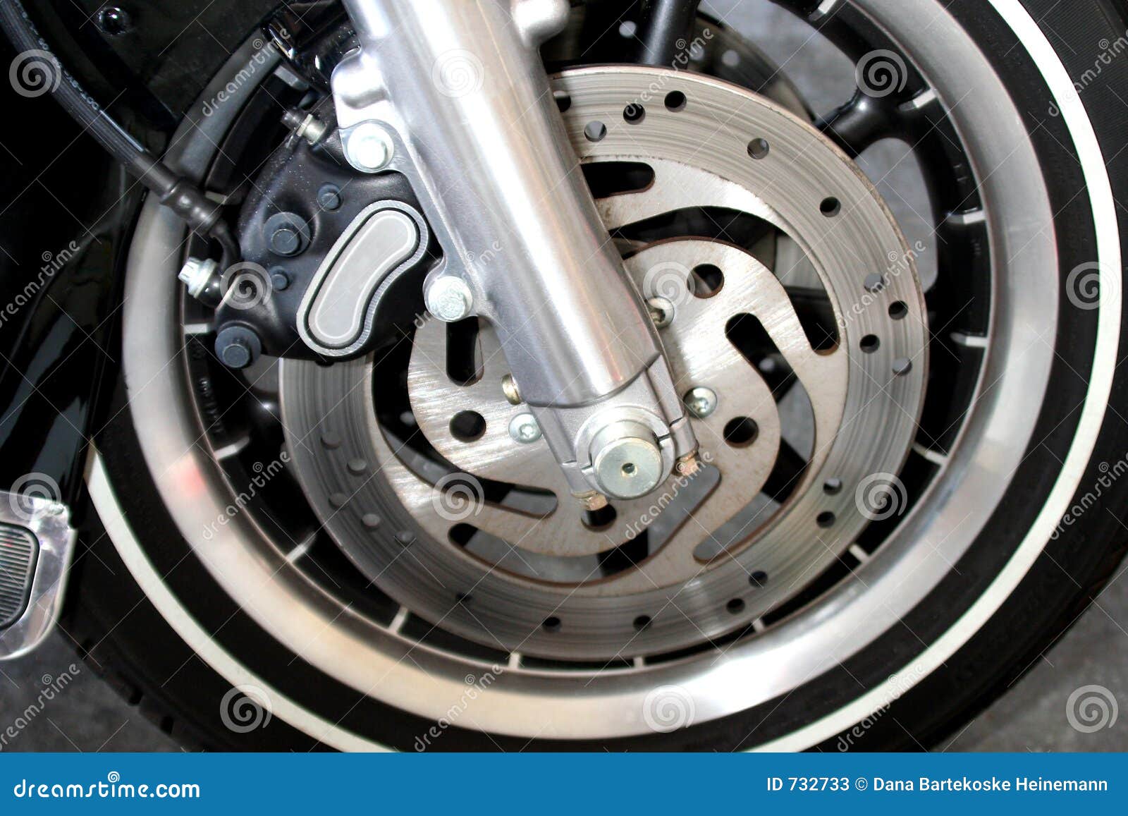 Motorcycle wheel stock image. Image of metal, scooter, road - 732733
