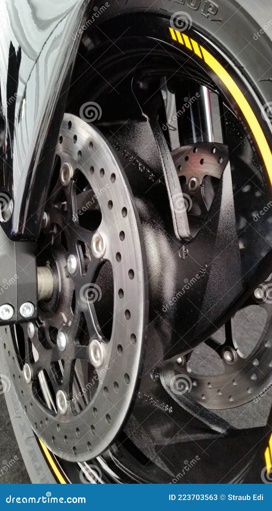 Motorcycle Wheel and Brake Disk Stock Image - Image of brake ...