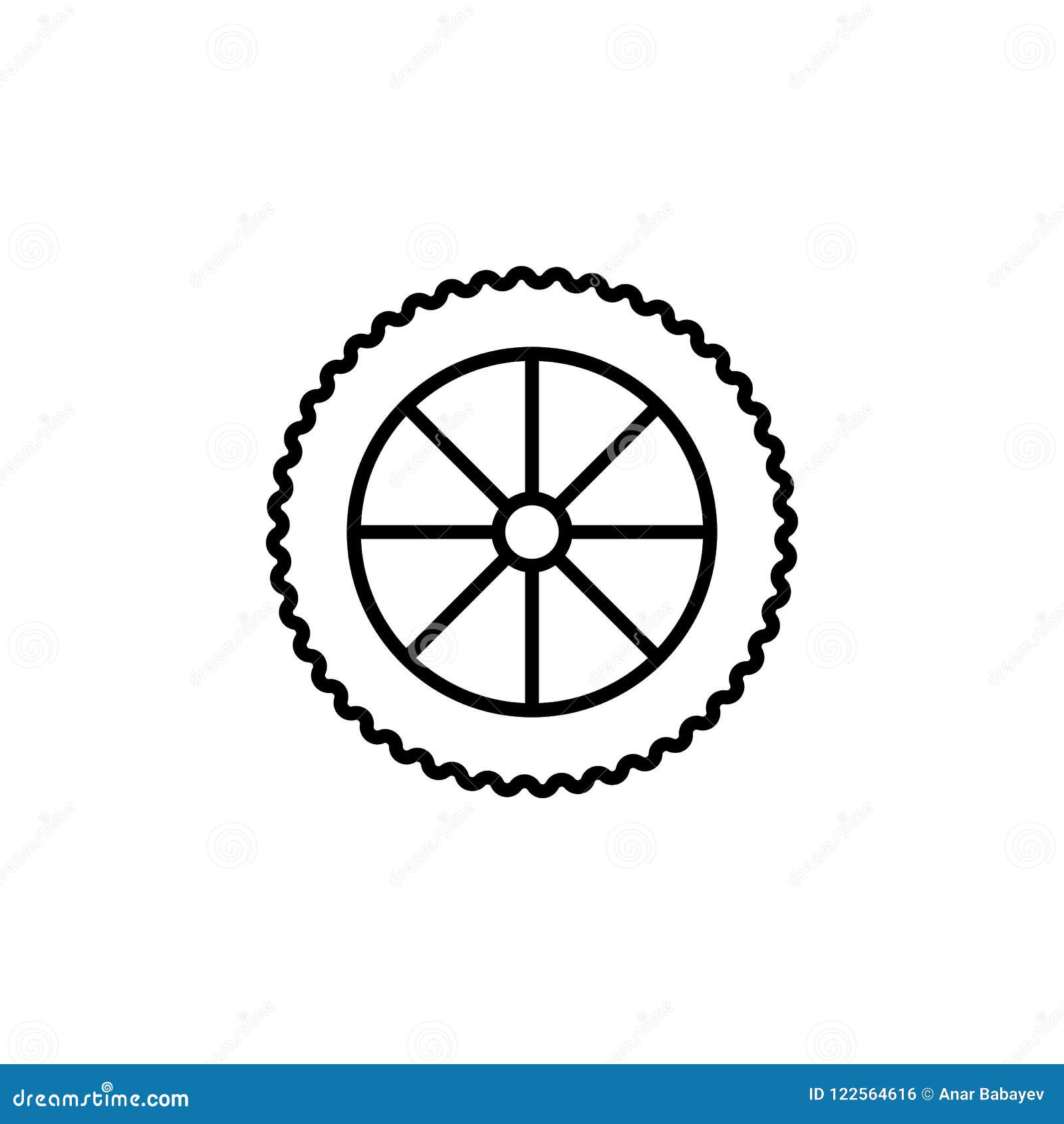 Motorcycle Wheel Icon. Element of Motorbike for Mobile Concept and Web ...