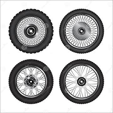 Motorcycle wheels stock vector. Illustration of vehicle - 40349760