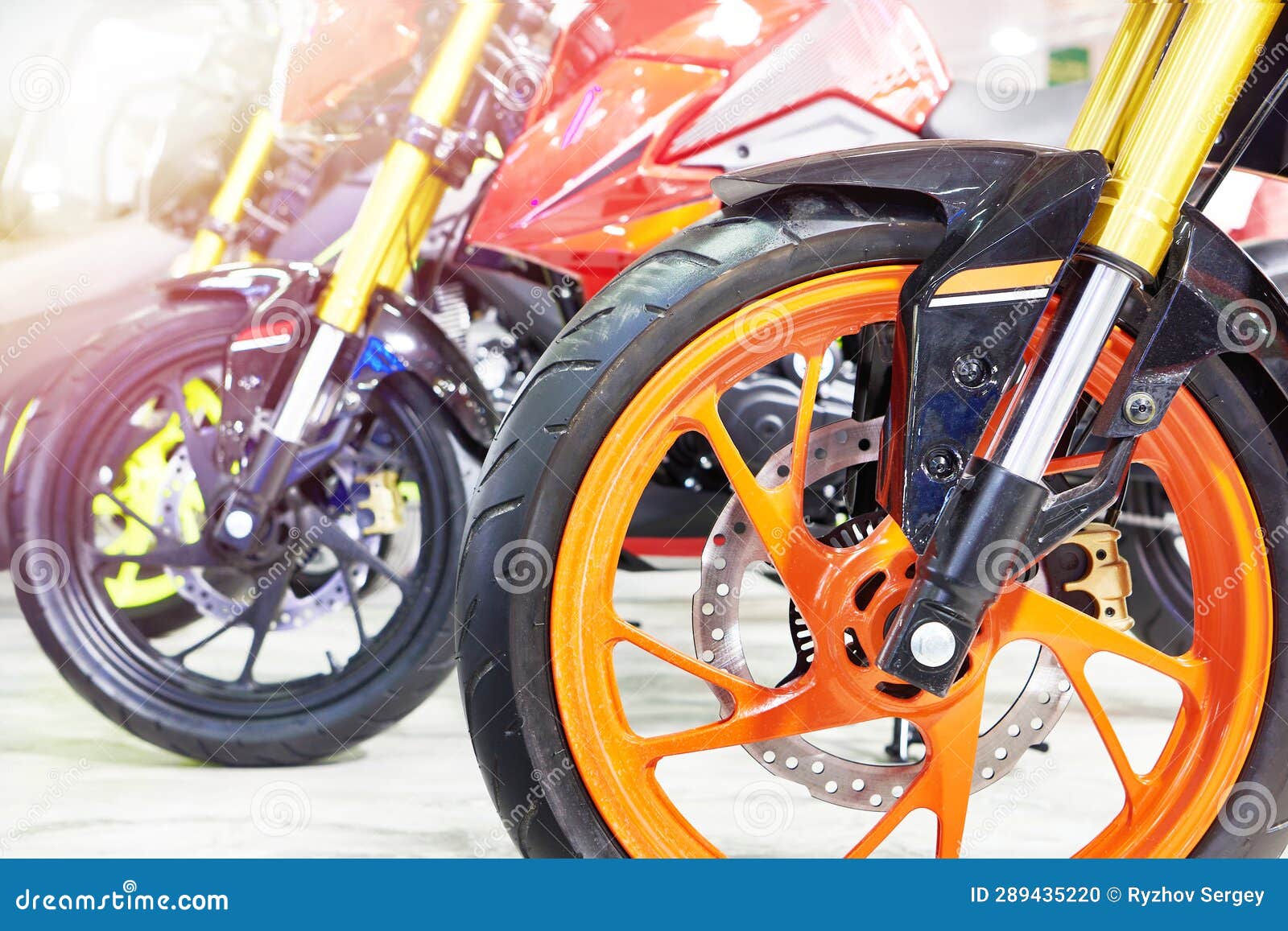 Motorcycle wheels stock photo. Image of rubber, tire - 289435220