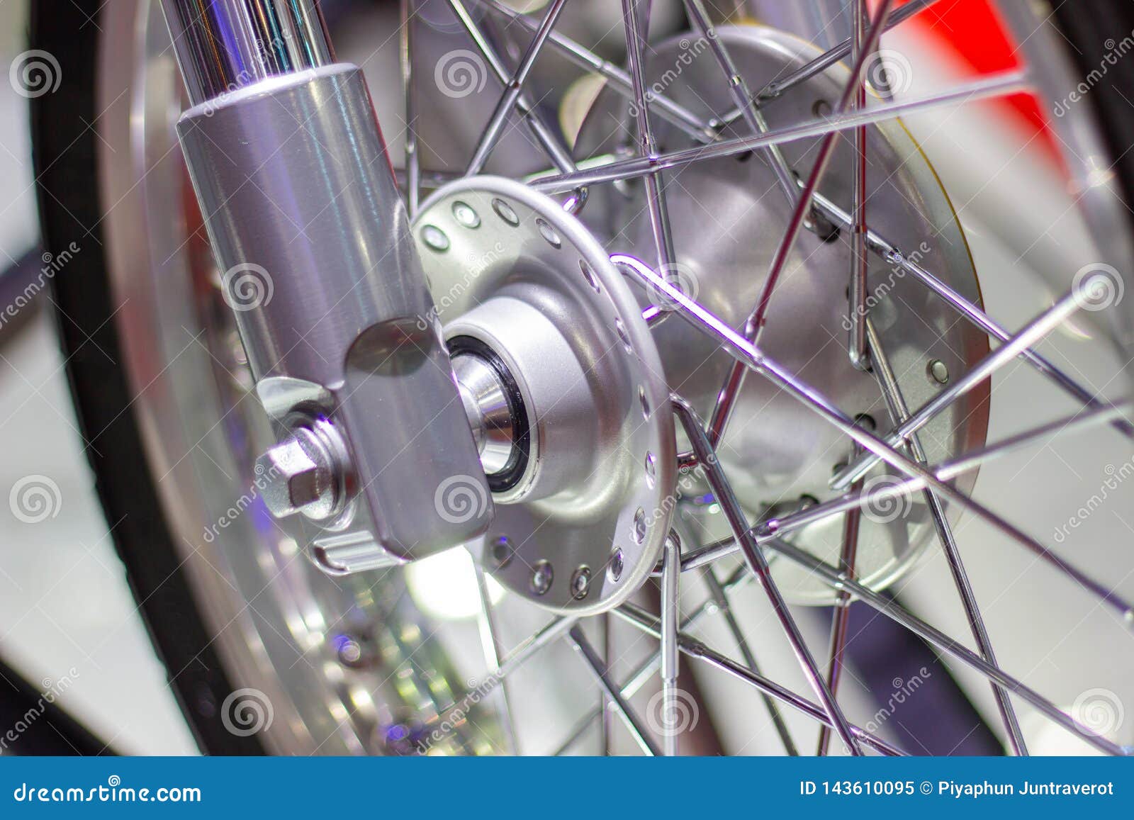 Motorcycle Wheels, Wire Spokes of a Motorcycle Stock Image - Image of ...