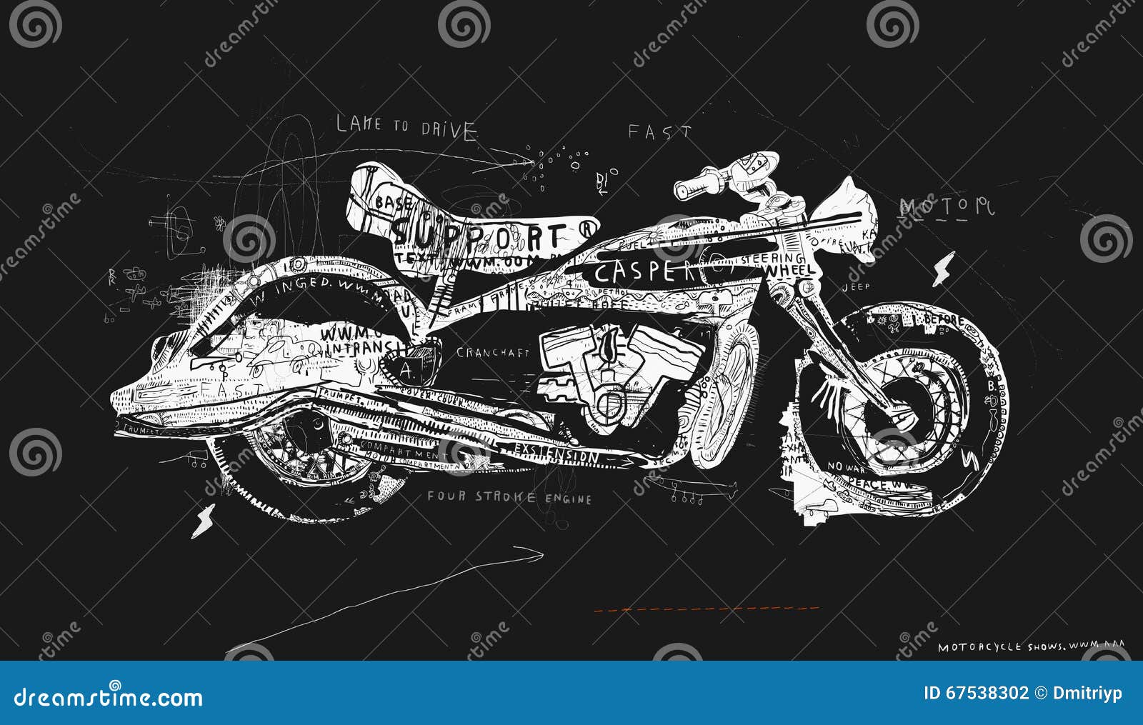 Motorcycle Vector Illustration | CartoonDealer.com #67538302
