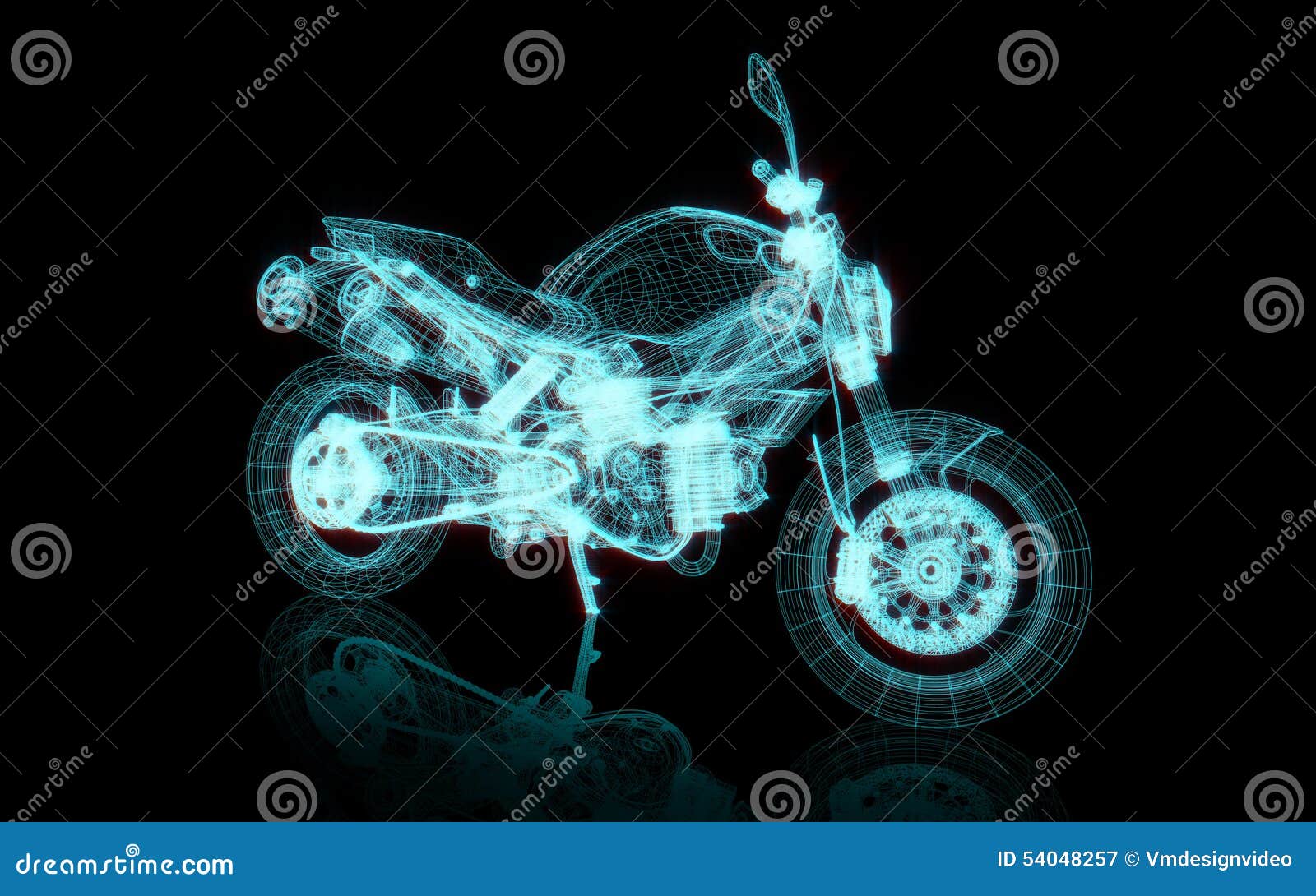 Motorcycle wire frame stock illustration. Illustration of frame - 54048257
