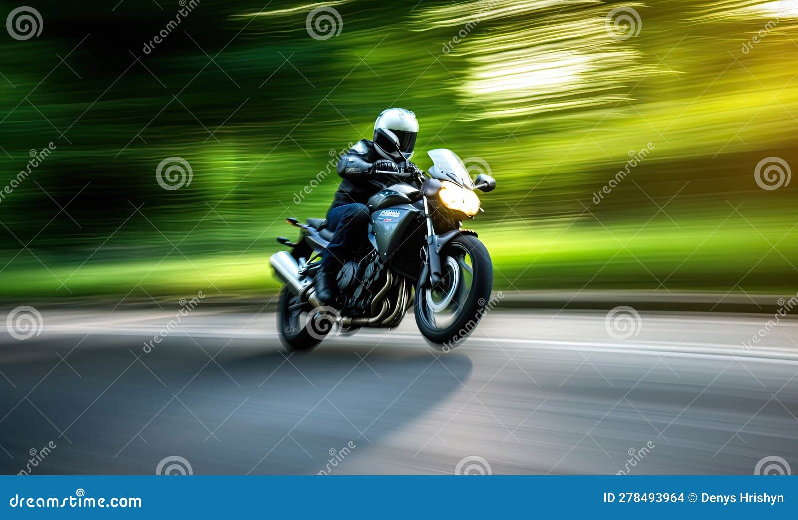 The Motorcycle Zoomed Past Leaving a Trail of Dust Behind. Creating ...