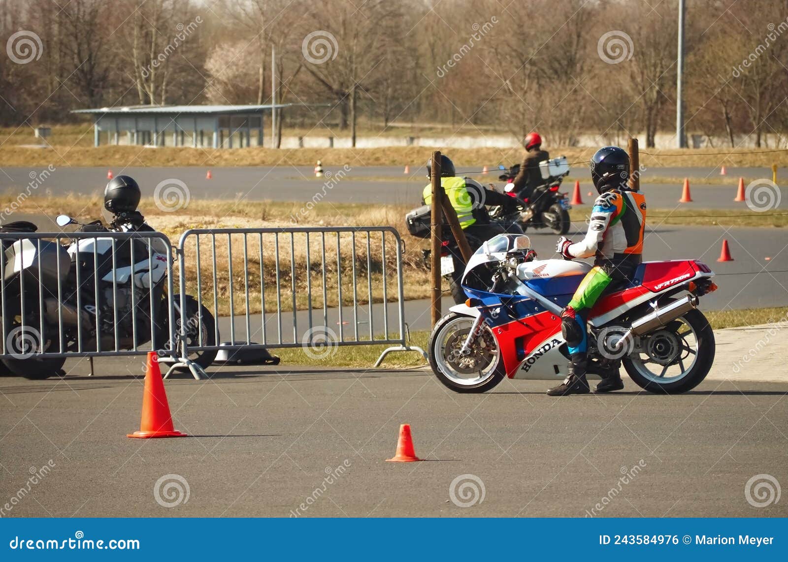 Motorcycles at ADAC Driving Safety Aquaplaning Training Editorial Photo ...