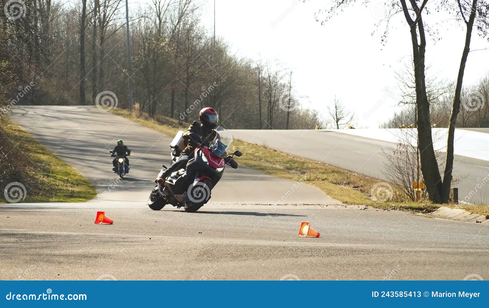 Motorcycles at ADAC Driving Safety Aquaplaning Training Editorial Stock ...