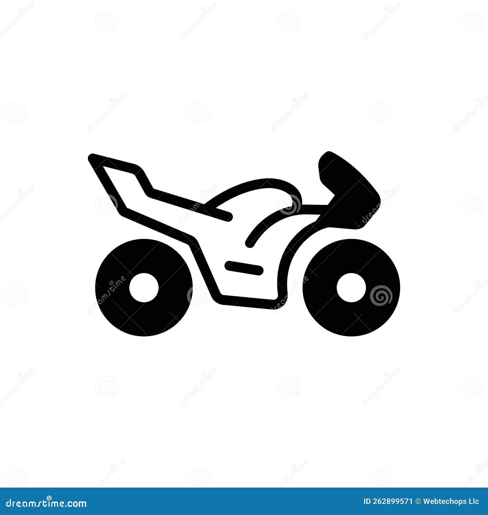 Black Solid Icon for Motorcycles, Motorbike and Bike Stock Illustration ...