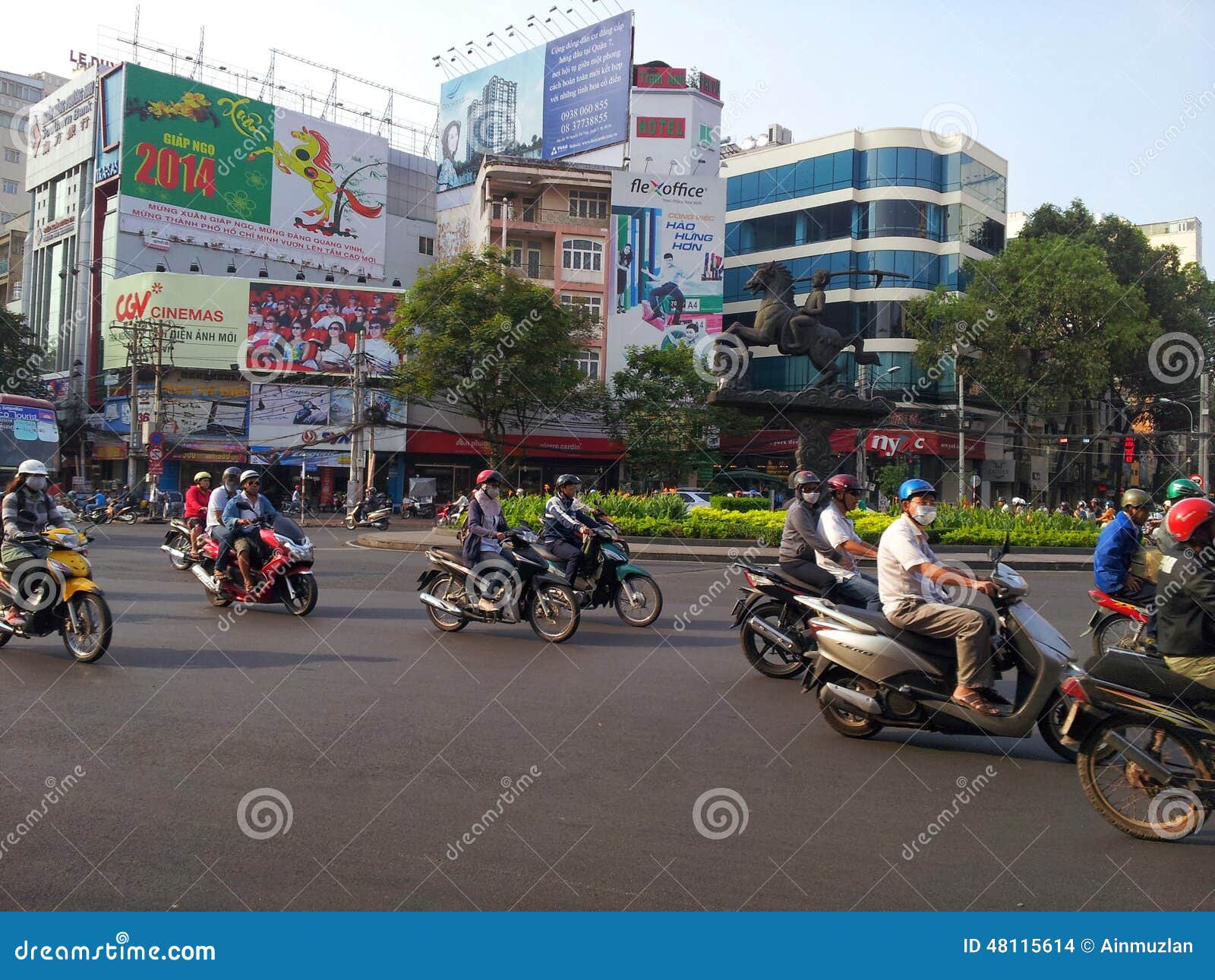 Motorcycles in Saigon editorial stock image. Image of saigon - 48115614