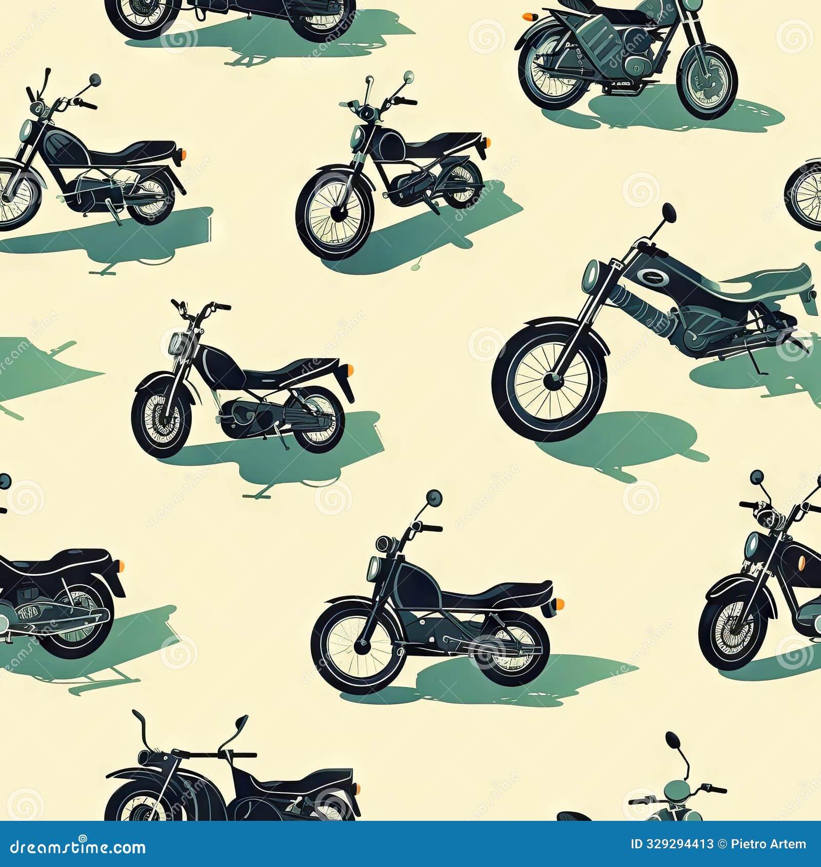 Motorcycles with Shadow Pattern Banner Wallpaper Stock Image - Image of ...