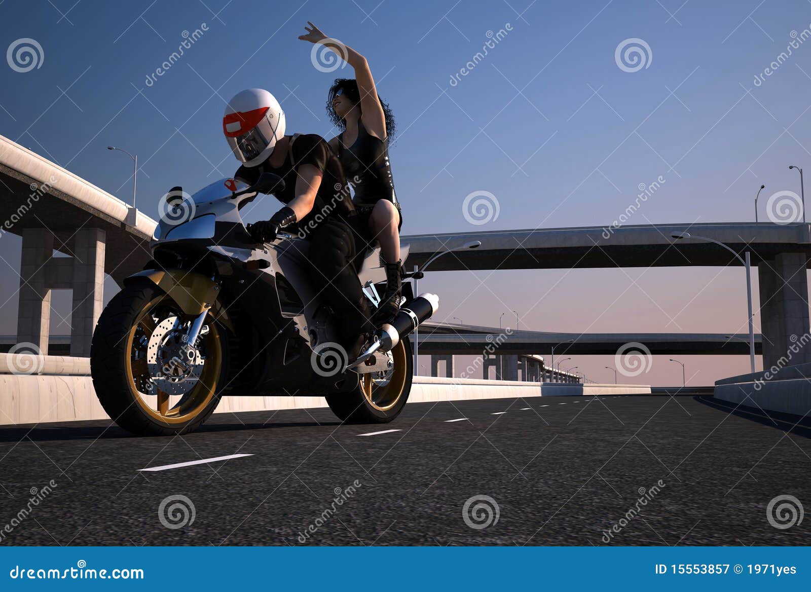 Motorcyclist stock illustration. Illustration of motor - 15553857