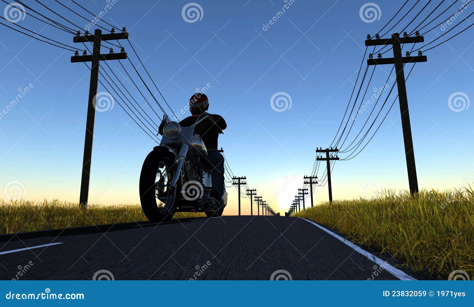 Motorcyclist stock illustration. Illustration of male - 23832059