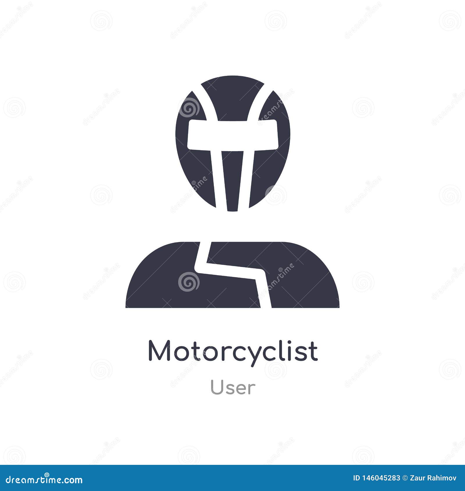 Motorcyclist Icon. Isolated Motorcyclist Icon Vector Illustration from ...