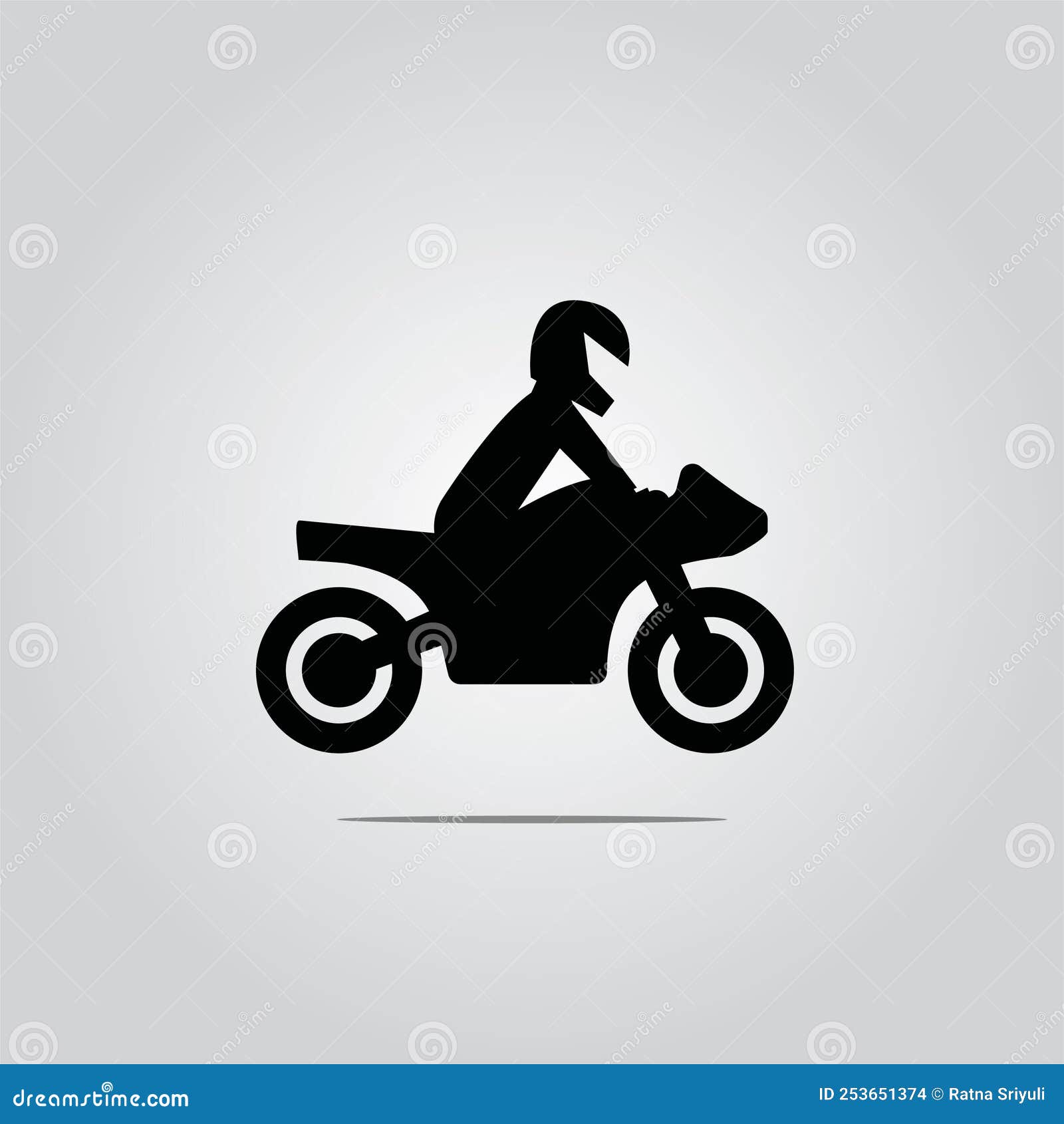 Motorcyclist Logo Icon Design Flat Vector Illustrations Stock Vector ...