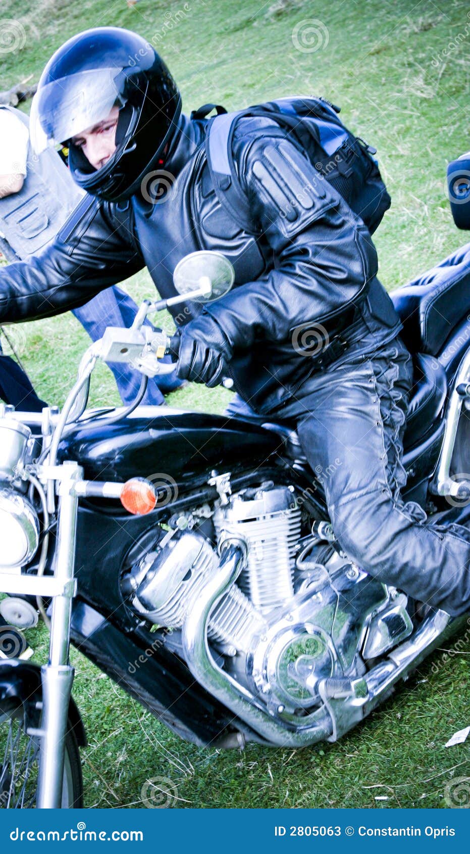 Motorcyclist on motorcycle stock image. Image of sits - 2805063