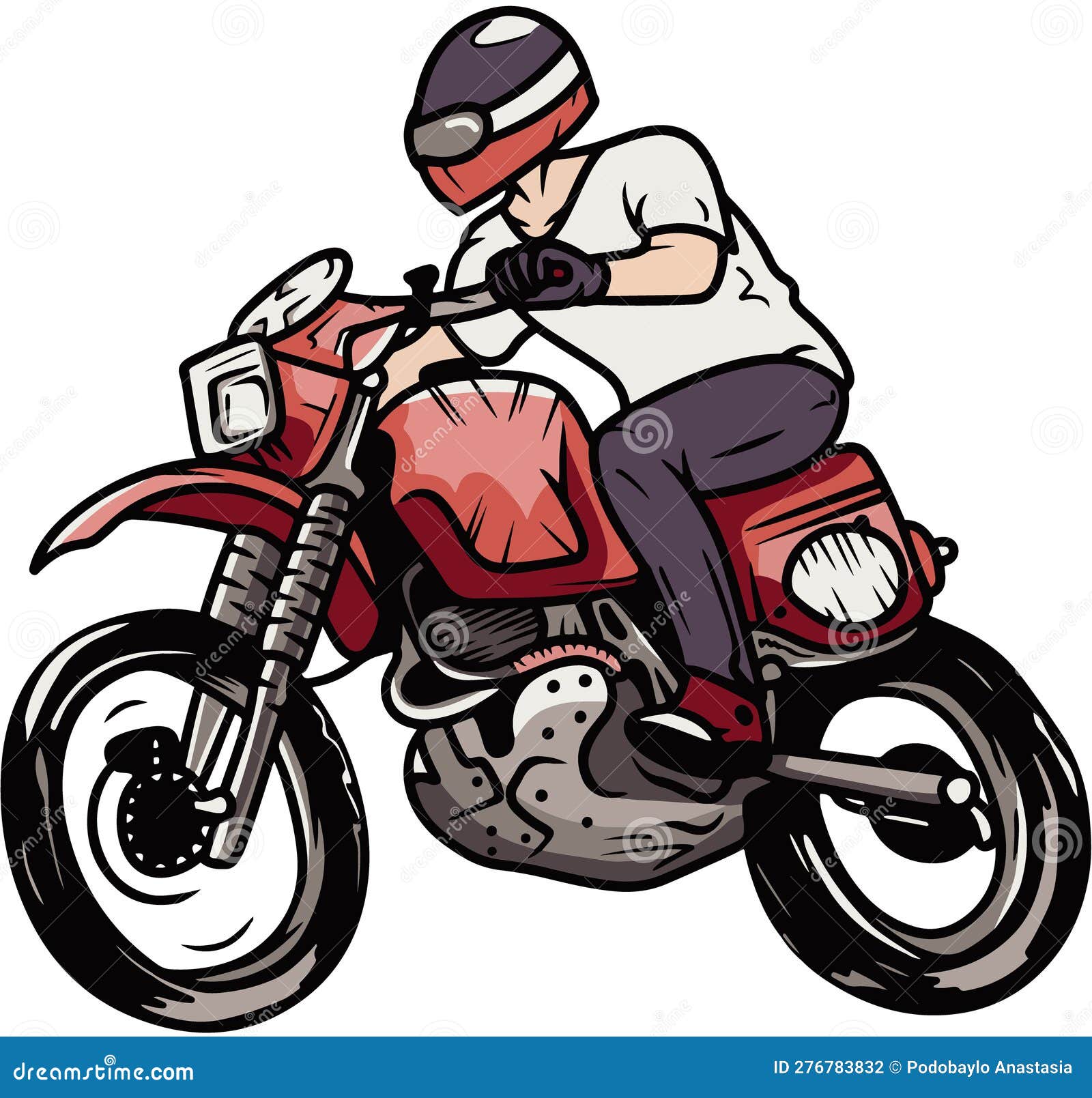 Motorcyclist Vector Illustration Stock Vector - Illustration of grouped ...