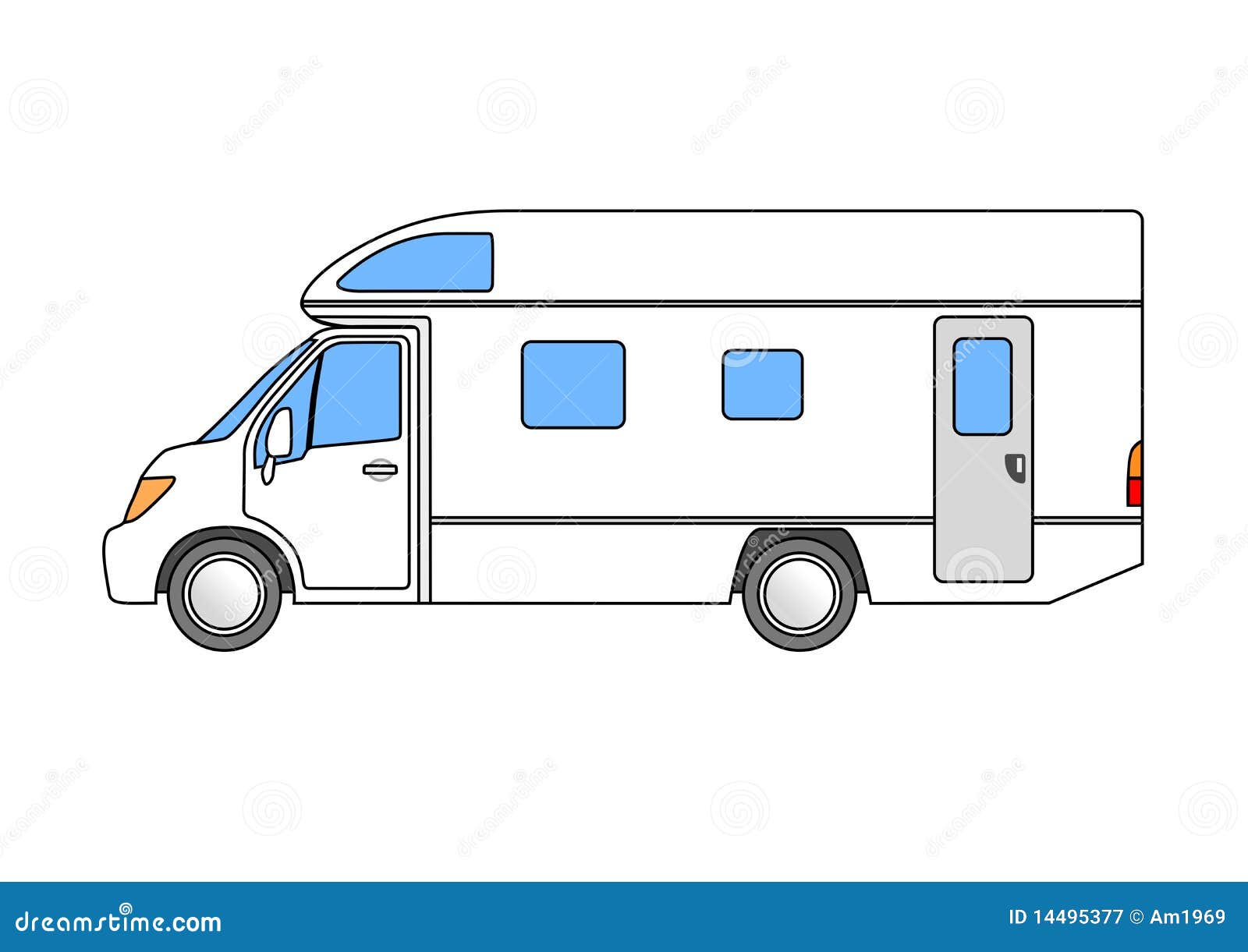 Motorhome stock illustration. Illustration of recreational - 14495377