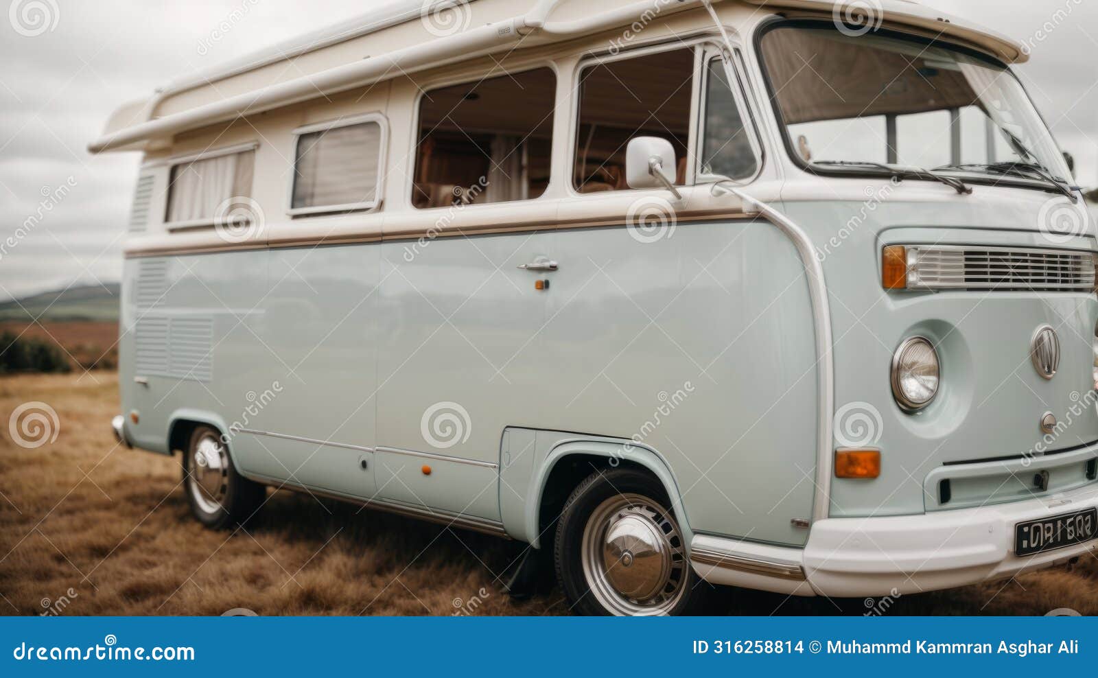 Motorhome, Camper Van Close Up on White Background Stock Illustration ...