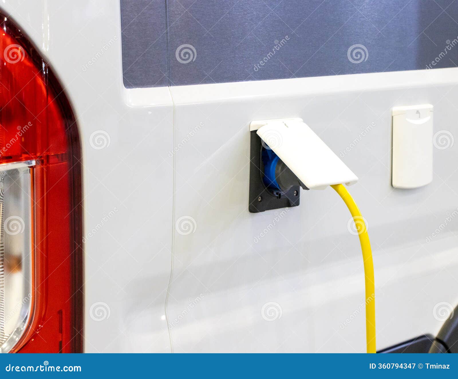 Motorhome Caravan Electrical Power Socket Connection Stock Image ...
