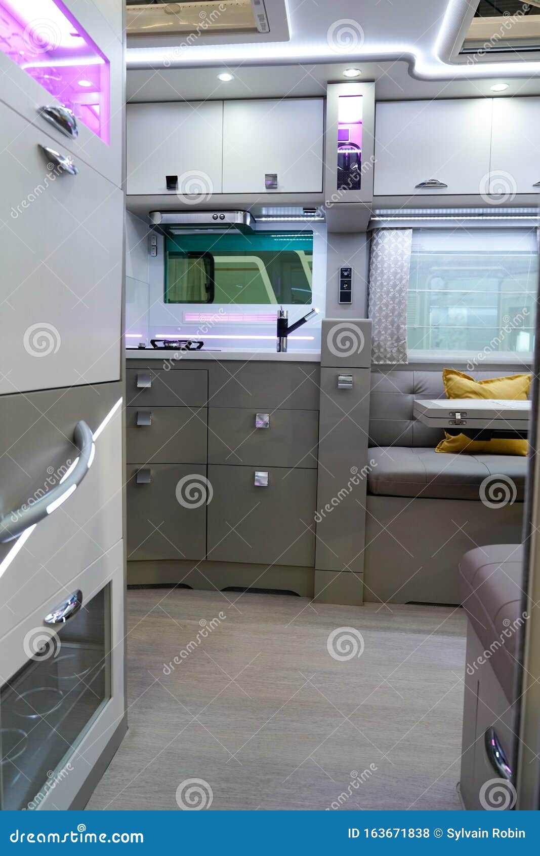 Motorhome Caravan Interior Image Holiday Camper RV Stock Photo - Image ...
