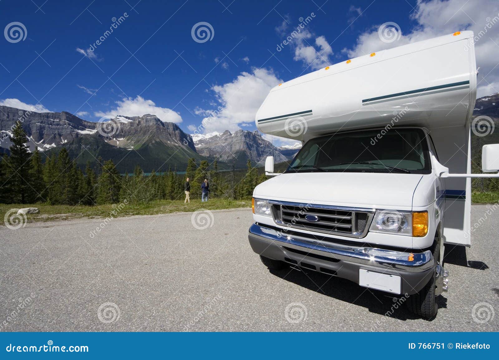 Motorhome Front View and Wide Angle Stock Image - Image of motorhome ...