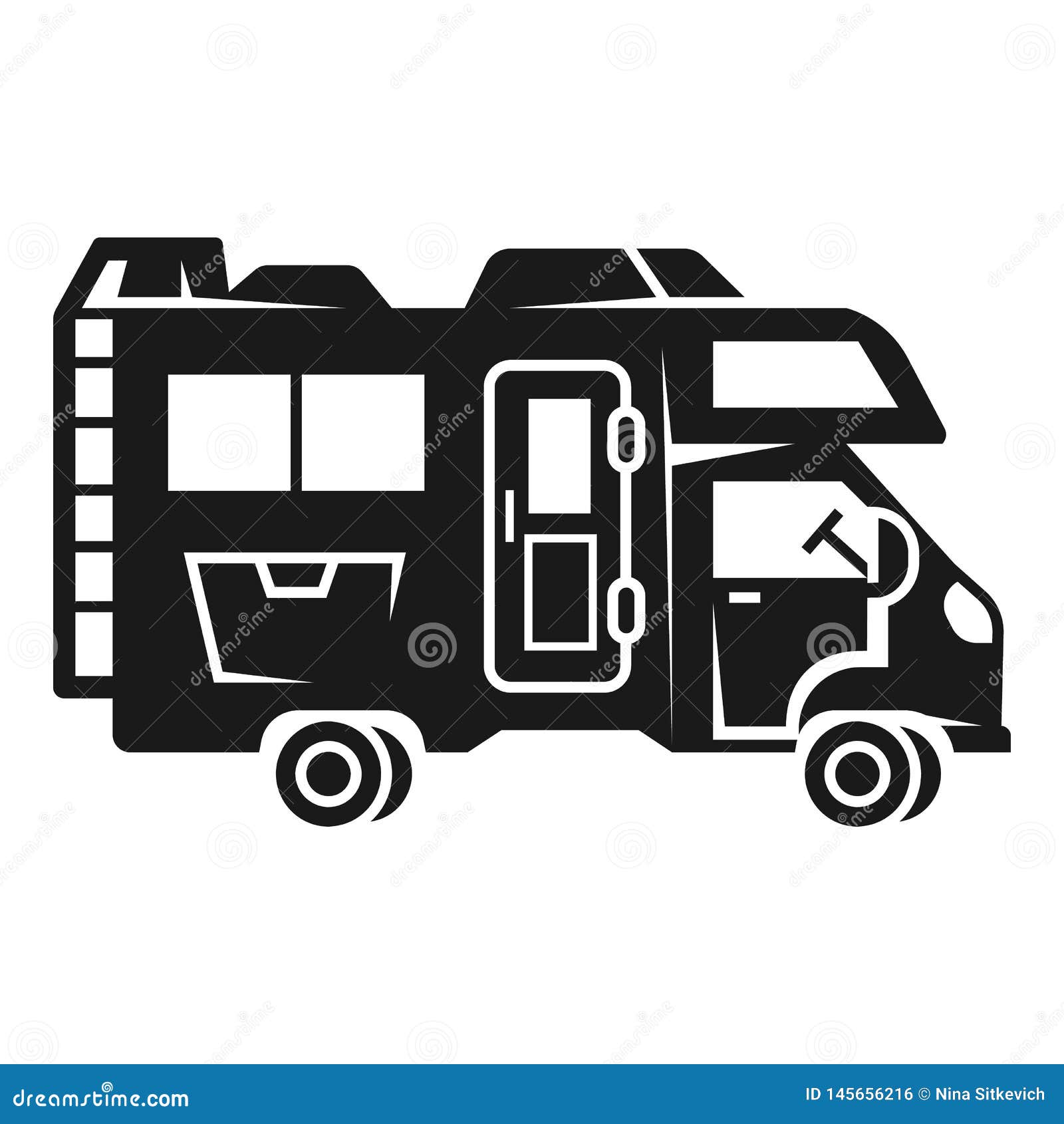 Motorhome Icon, Simple Style Stock Vector - Illustration of design ...