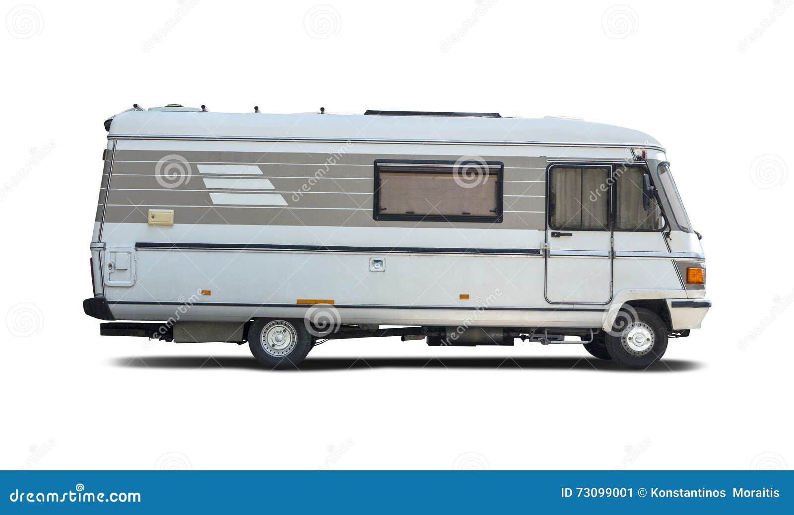 Motorhome Side View Isolated on White Stock Image - Image of modern ...