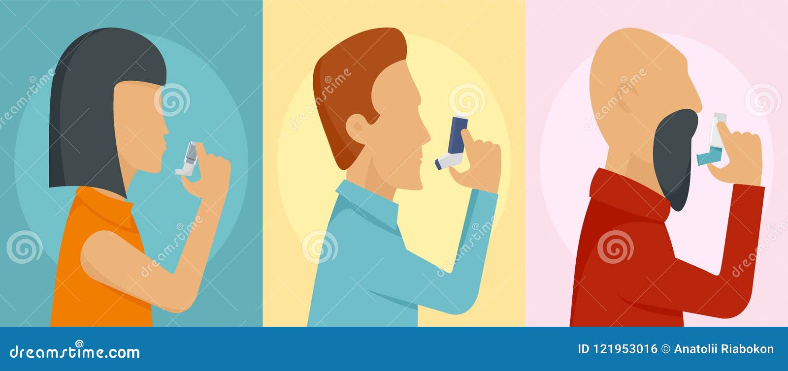 Asthma Banner. Symptoms. Asthma Line Icons. Vector Signs For Web ... Asthma Banner. Symptoms. Asthma Line Icons. Vector Signs For Web ...