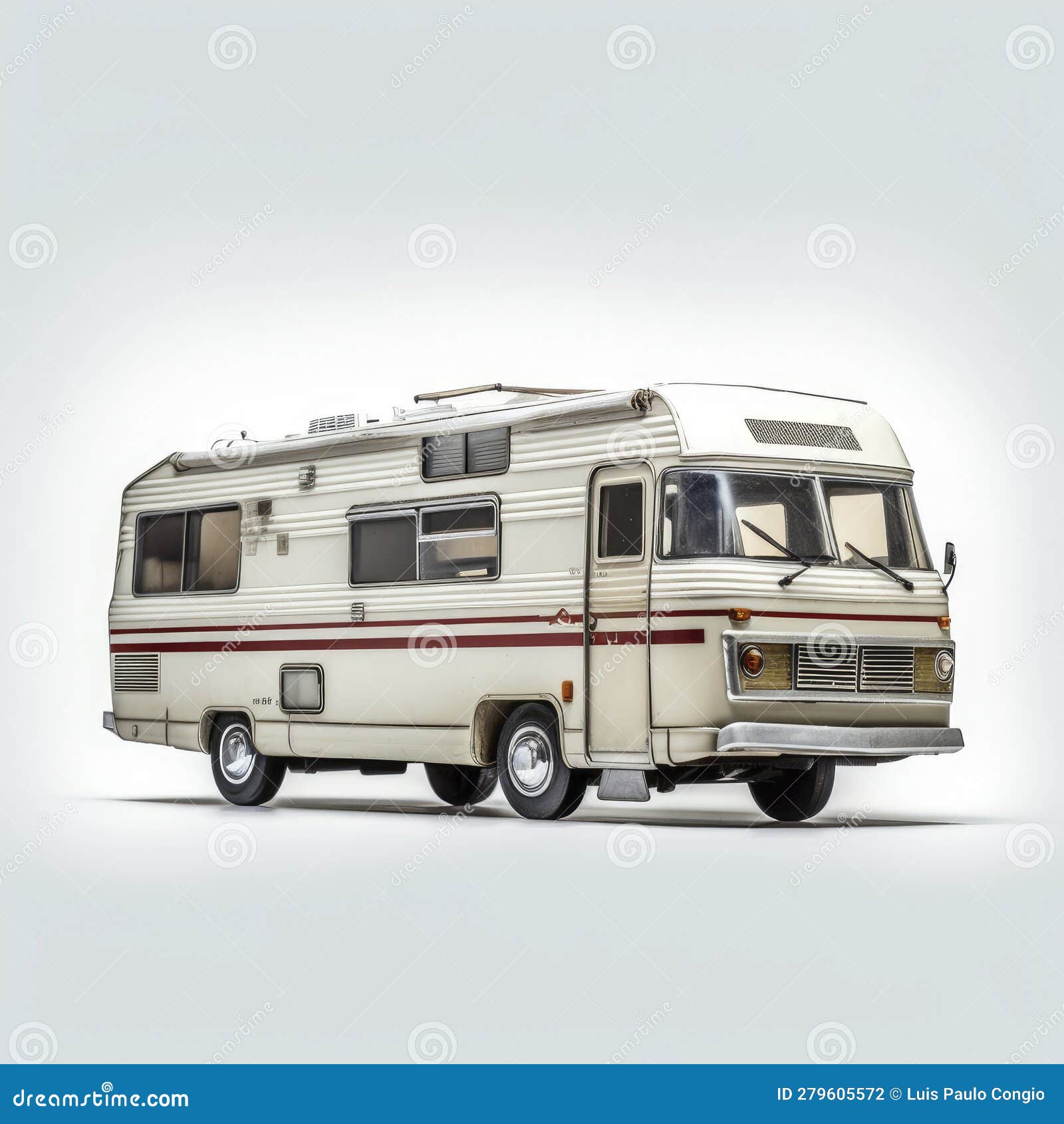 A Motorhome, Trailer with Wheels, Side View Stock Photo - Illustration ...