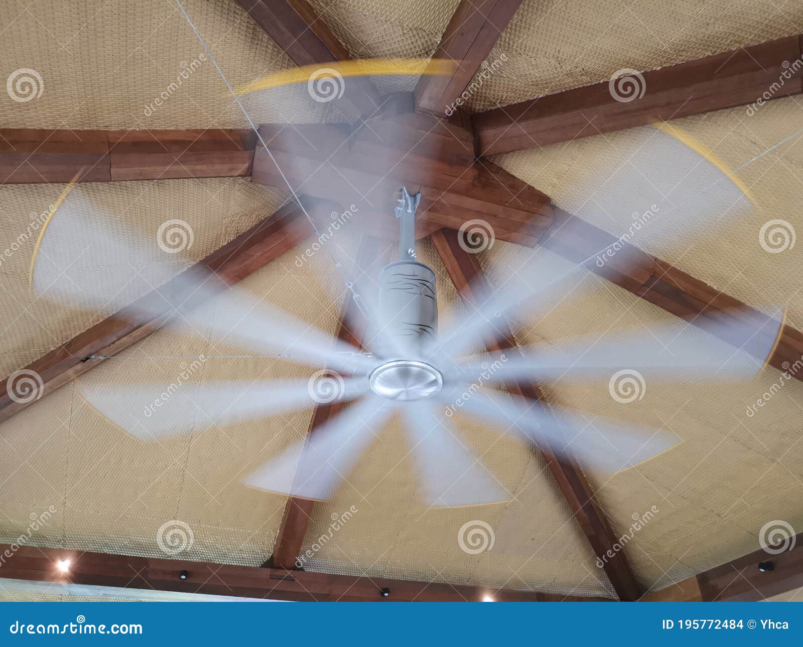 Motorised Electrical Big Rotating Ceiling Fan Stock Photo - Image of ...