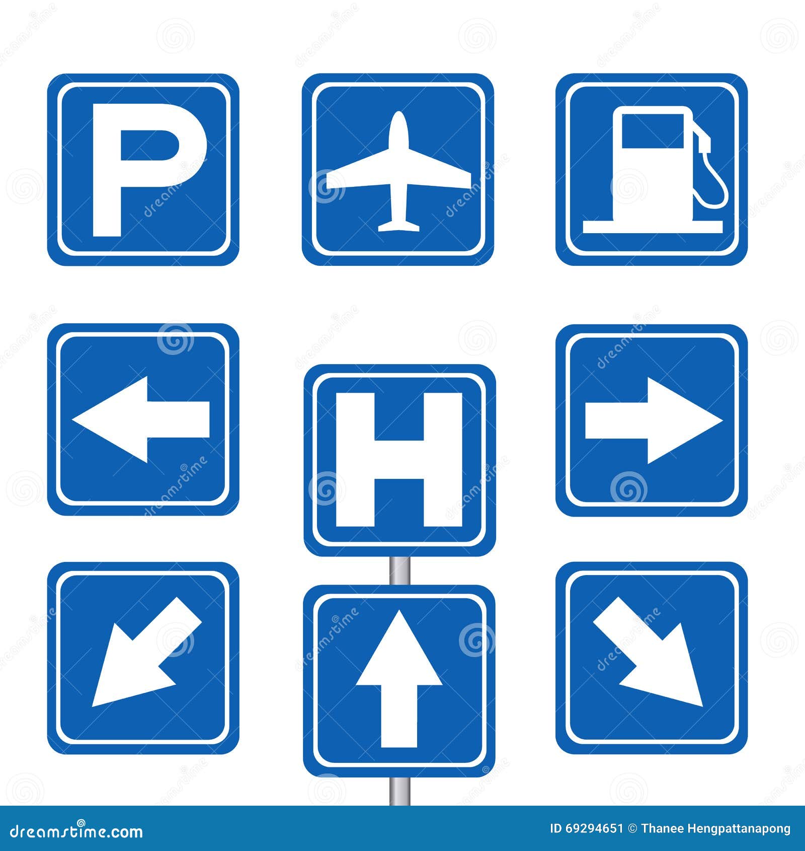 Motorist Service and Transportation Sign Stock Vector - Illustration of ...