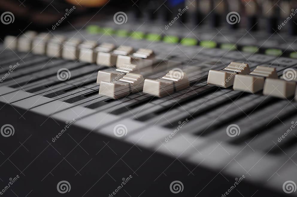 Motorized Fader on a Studio Mixing Desk Stock Photo - Image of mixer ...