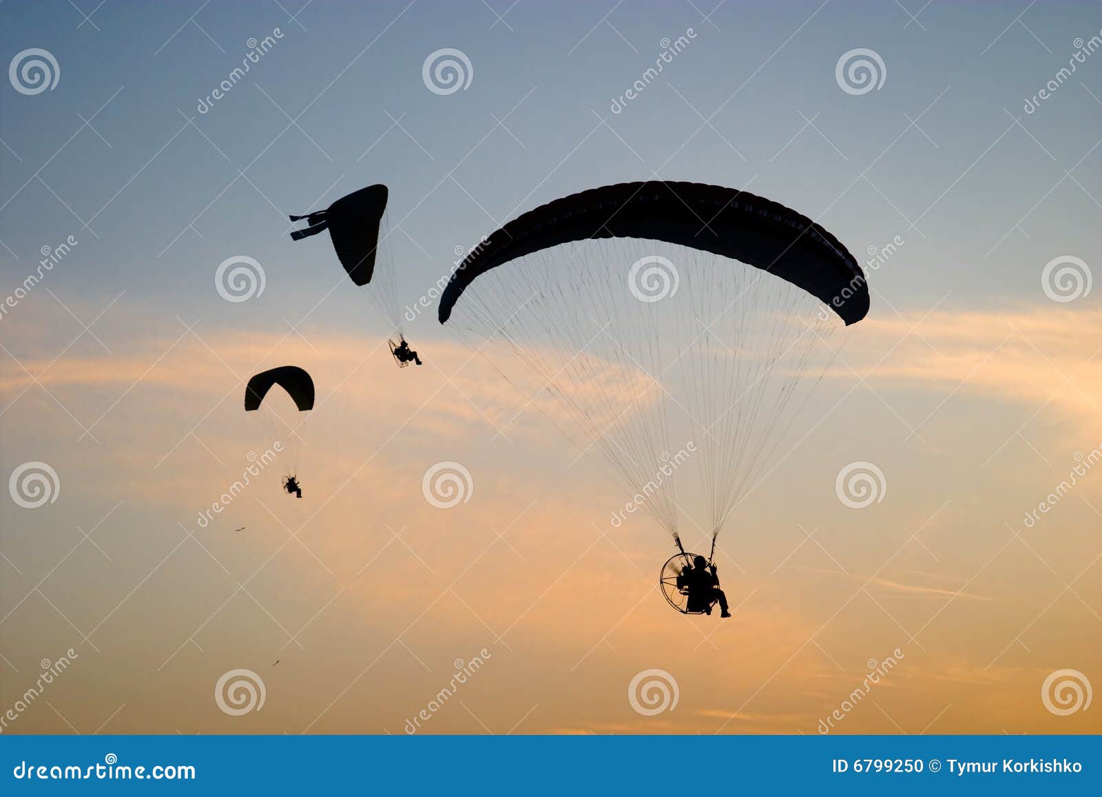 Motorized paragliders stock photo. Image of sunshine, paramotor - 6799250