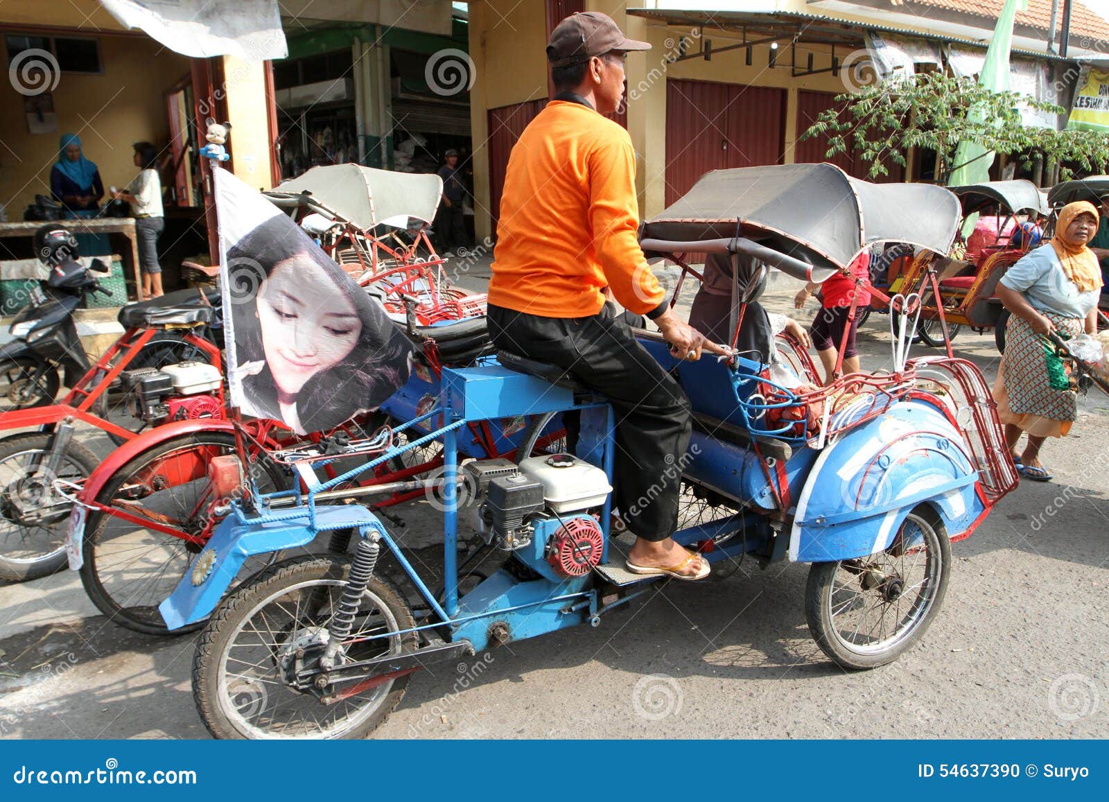 Motorized ricksaw editorial image. Image of product, rural - 54637390