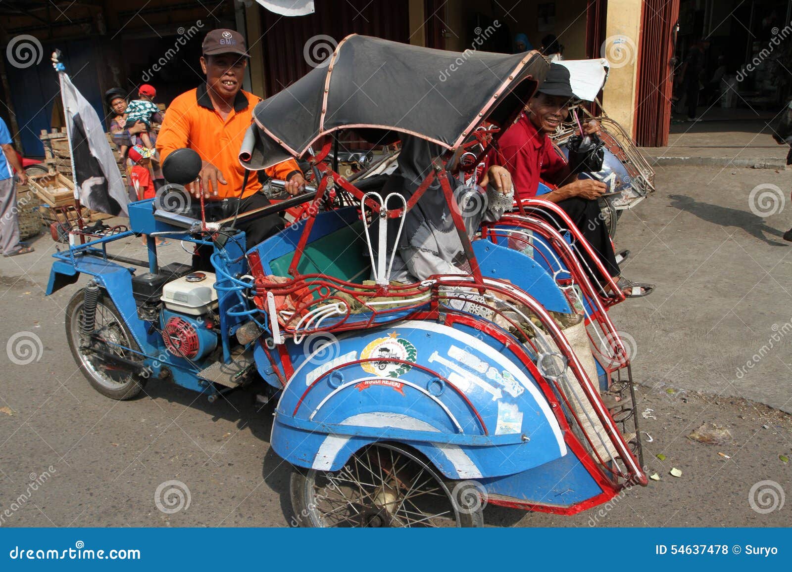 Motorized ricksaw editorial stock photo. Image of motorcycle - 54637478