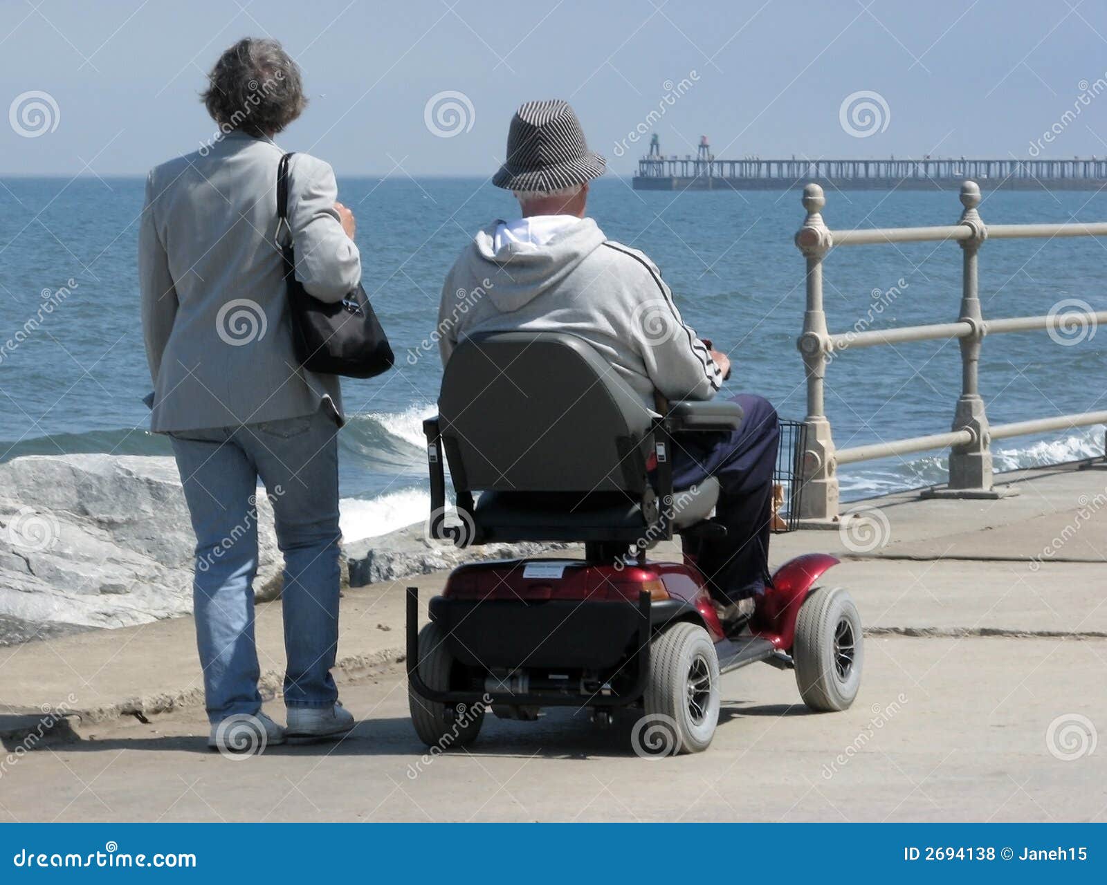 Motorized wheelchair user stock photo. Image of retirement - 2694138