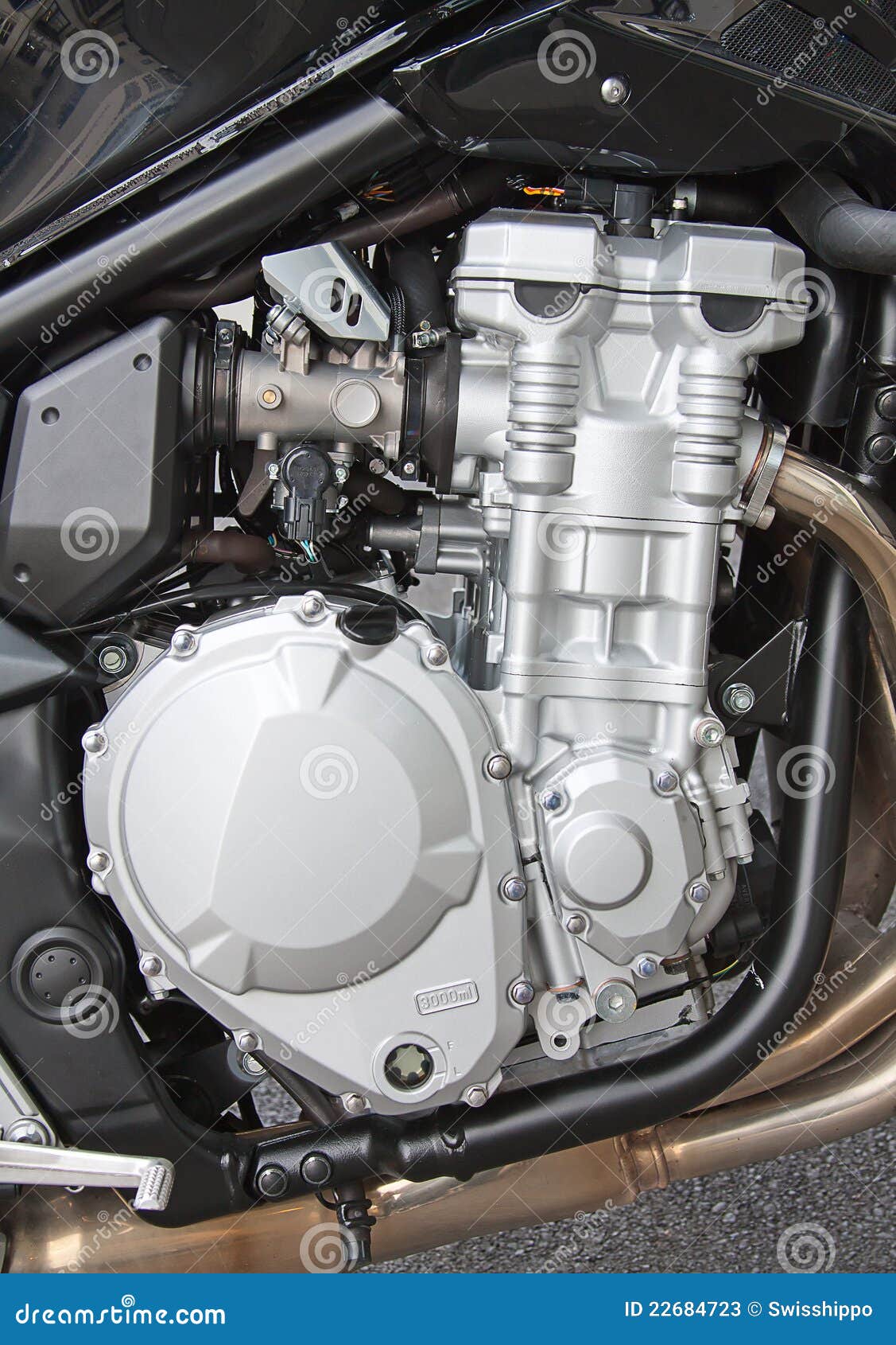 Motorradmotor stockbild. Bild von zylinder, chrom, technologie - 22684723