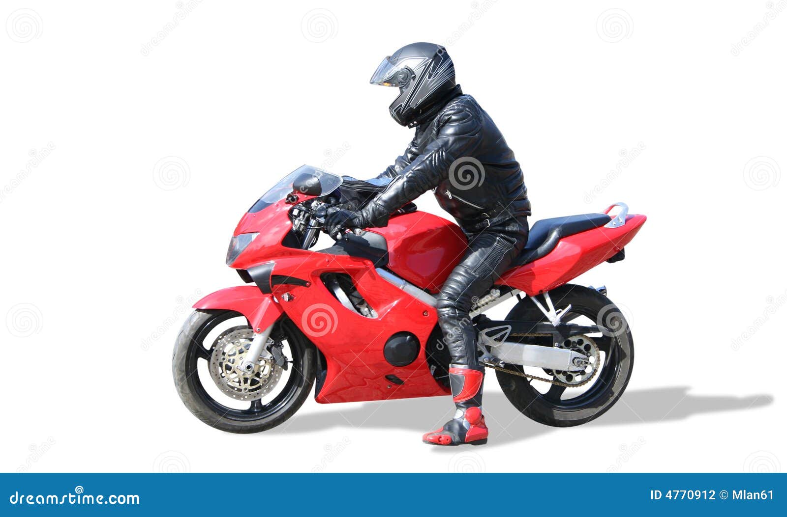 Motorrijder stock foto. Image of vervoer, honda, sport - 4770912