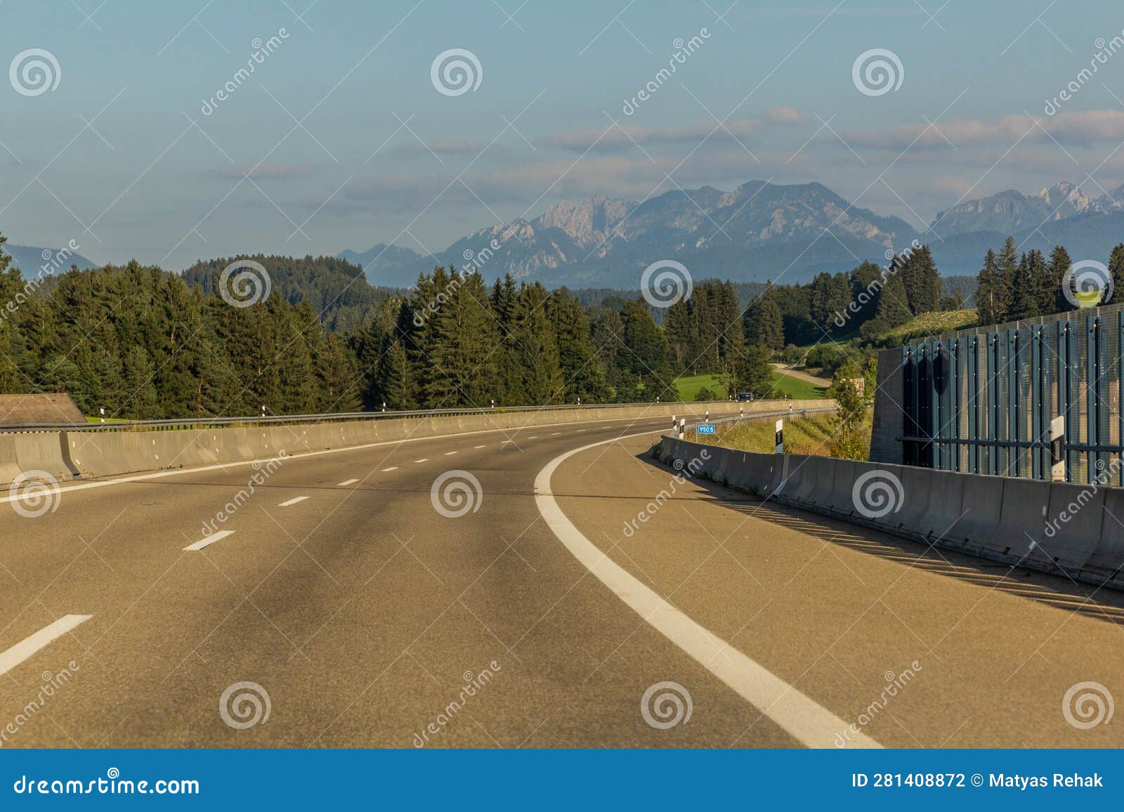 A7 motorway in Alps, Germa stock photo. Image of outdoor - 281408872