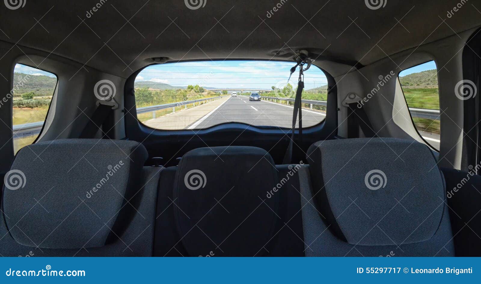 Motorway from the Back of the Car Stock Image - Image of trip, seats ...