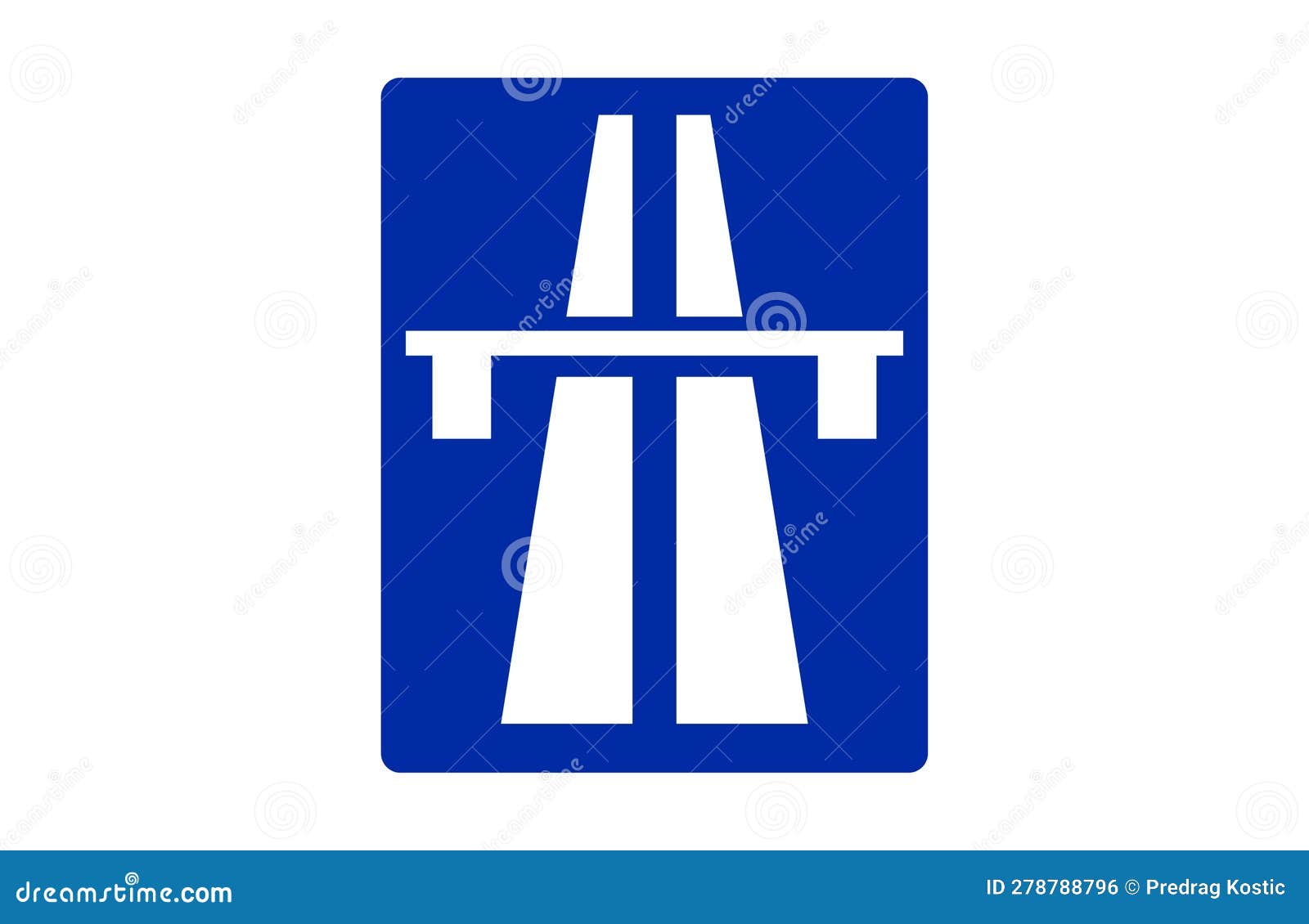 Motorway beginning sign stock illustration. Illustration of symbol ...