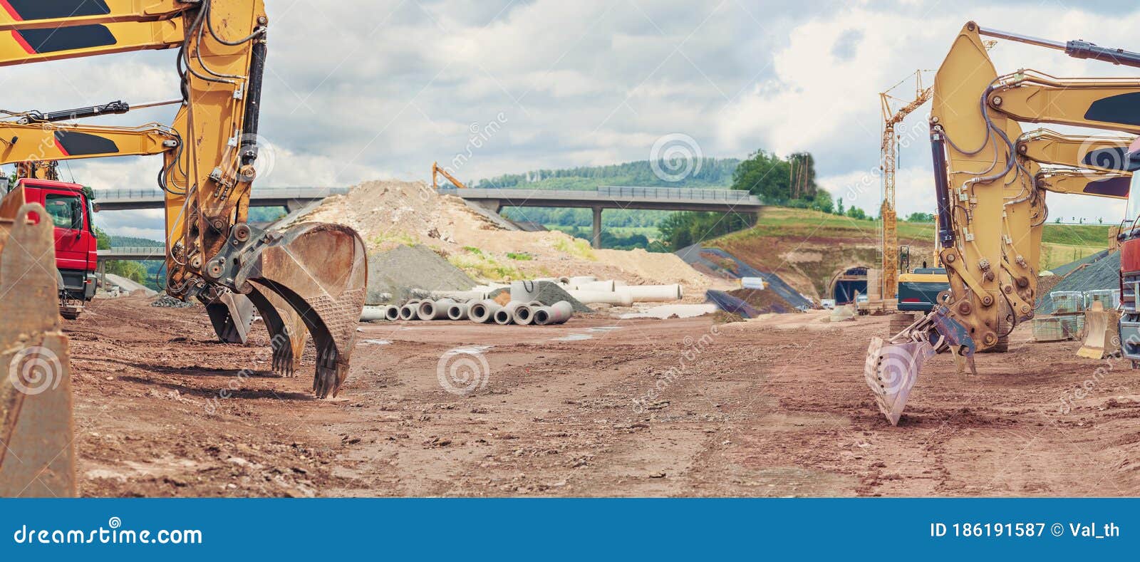 The motorway construction stock image. Image of germany - 186191587