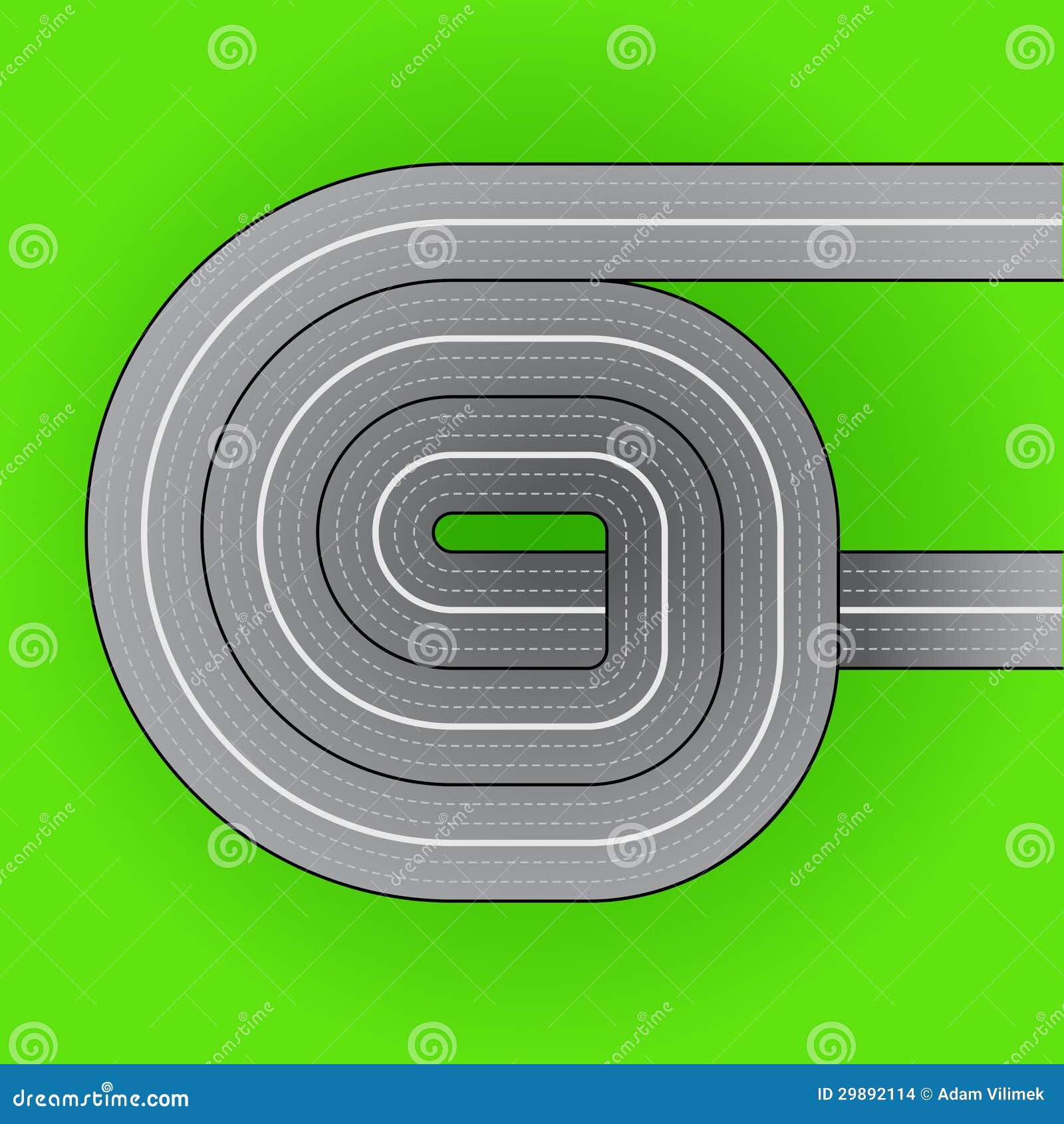 Motorway Swirl Leading through Landscape Vector Stock Illustration ...