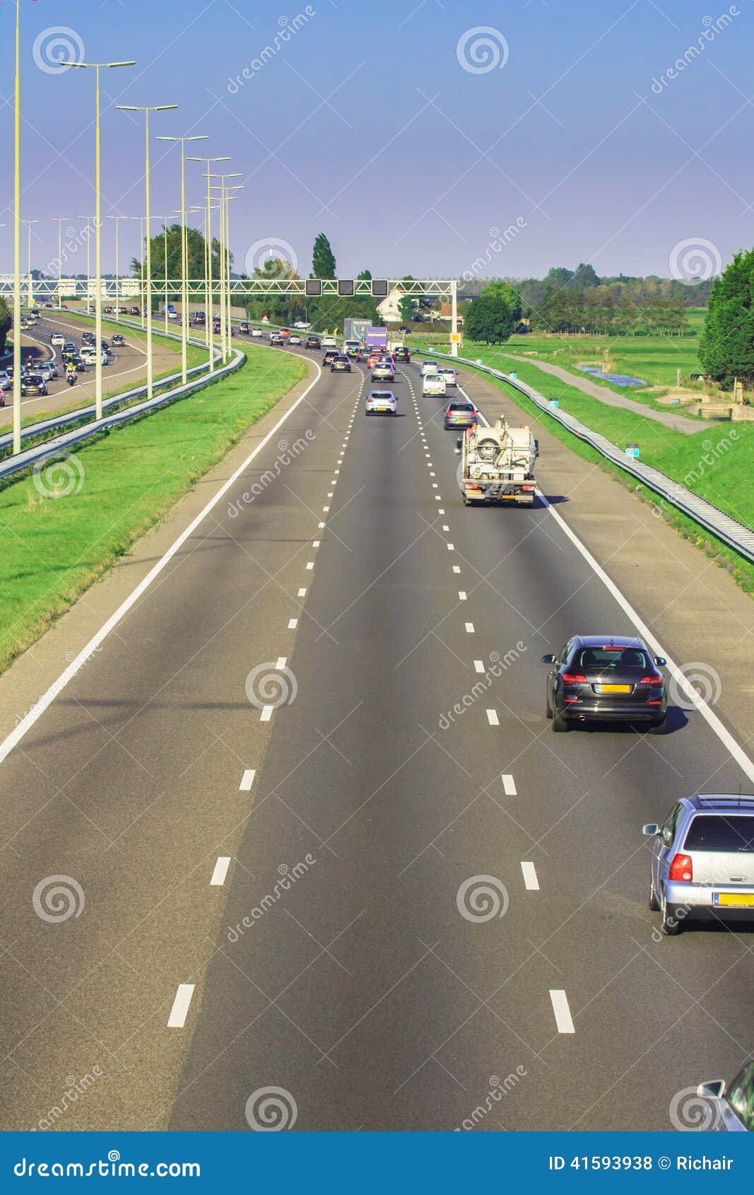 Motorway traffic stock photo. Image of green, motorway - 41593938