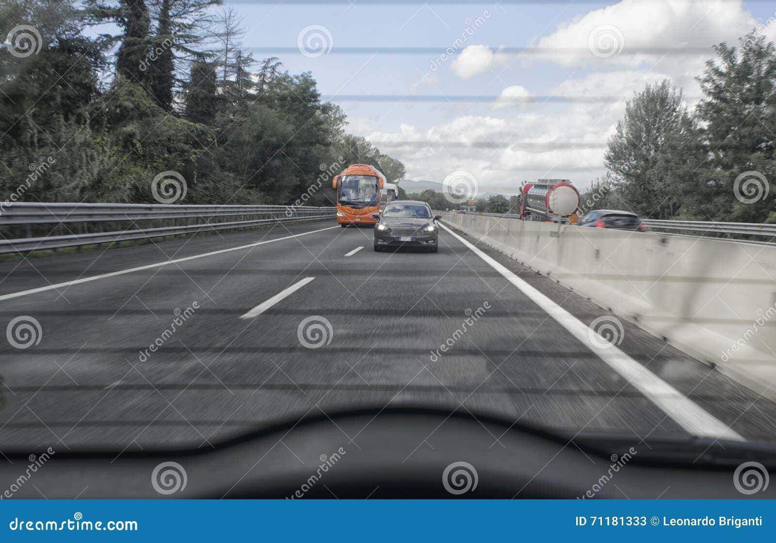 Motorway Traffic from the Rear Window Stock Image - Image of exodus ...