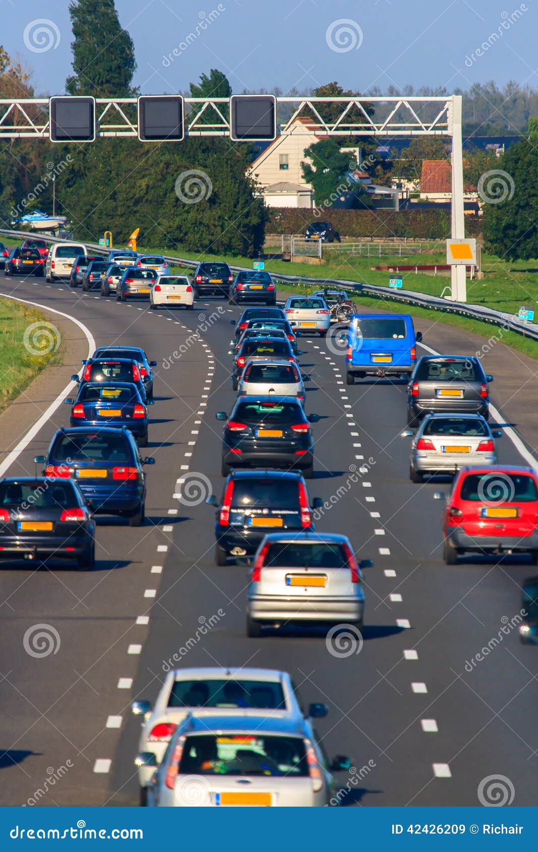 Motorway traffic stock image. Image of lines, lane, horizon - 42426209