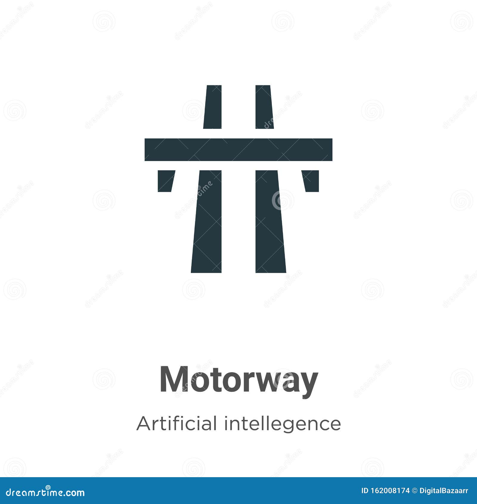 Motorway Vector Icon On White Background. Flat Vector Motorway Icon ...